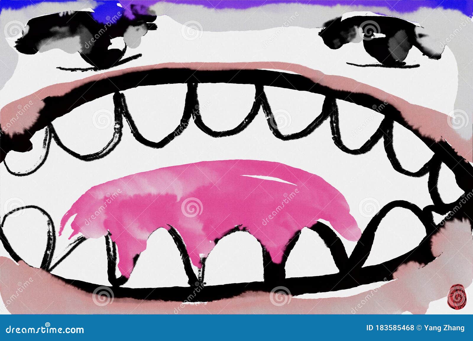 Faces with Various Expressions, Cartoon, Monster, Human, Grimace ...