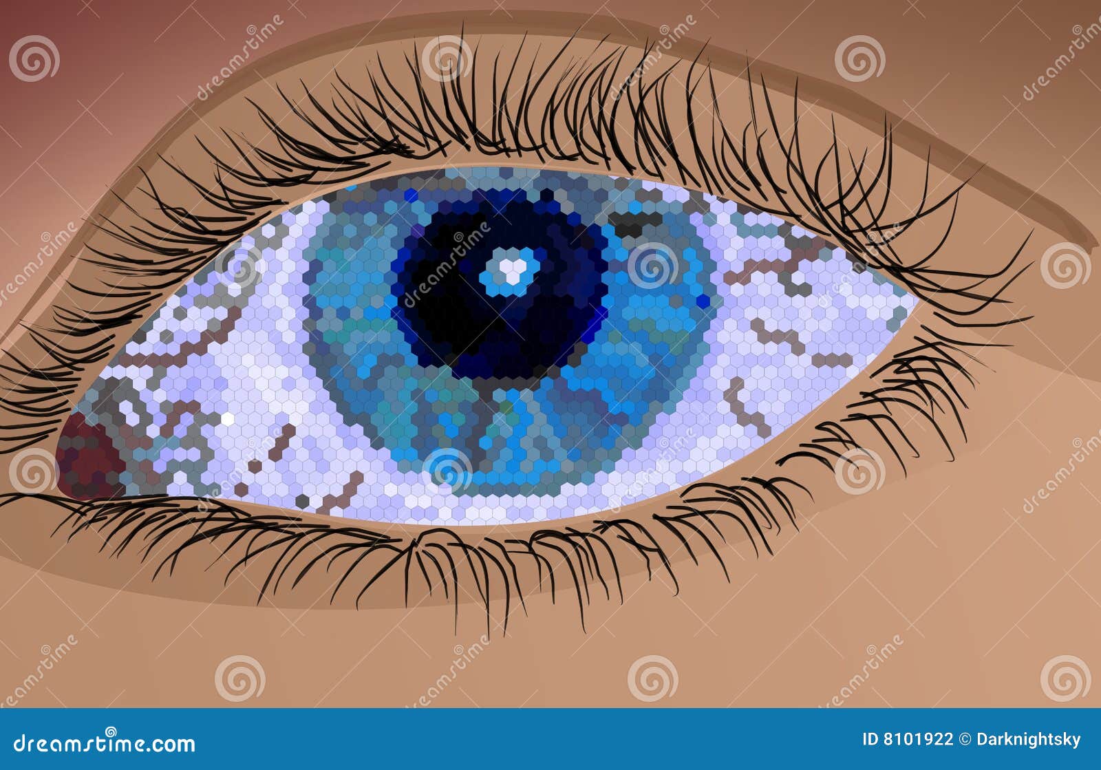 Facet Eye stock illustration. Illustration of face, female - 8101922