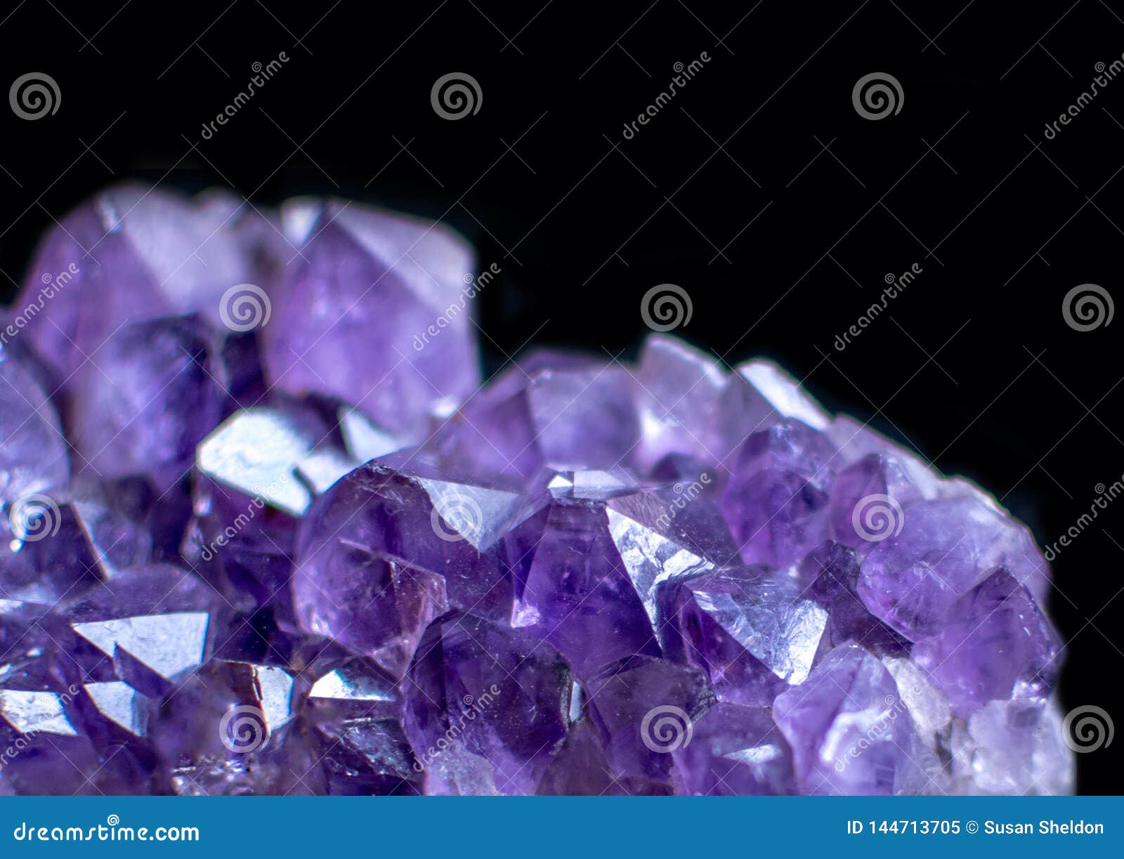 Faceted Amethyst Stone Close Up Stock Image - Image of rough, closeup ...