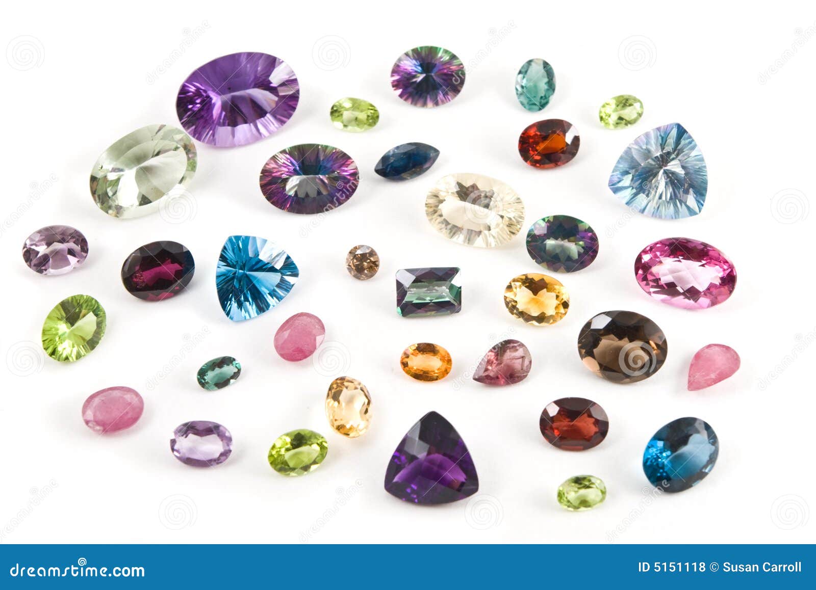 Faceted Gemstones stock photo. Image of round, faceted - 5151118
