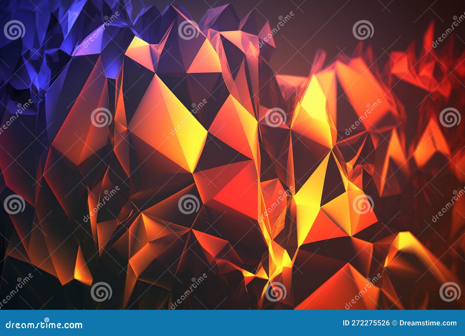 Faceted Vibrant Colorful Background with Geometric Triangles and ...