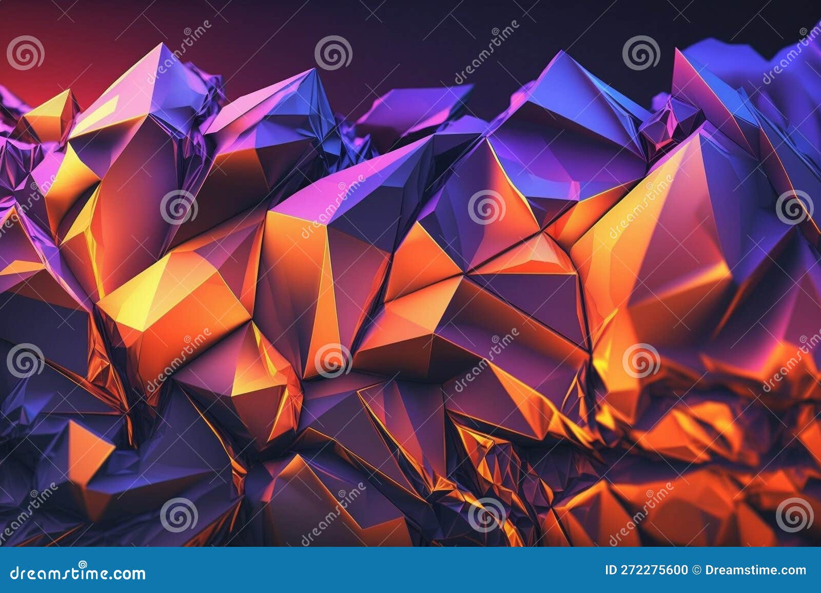 Faceted Vibrant Colorful Background with Geometric Triangles and ...
