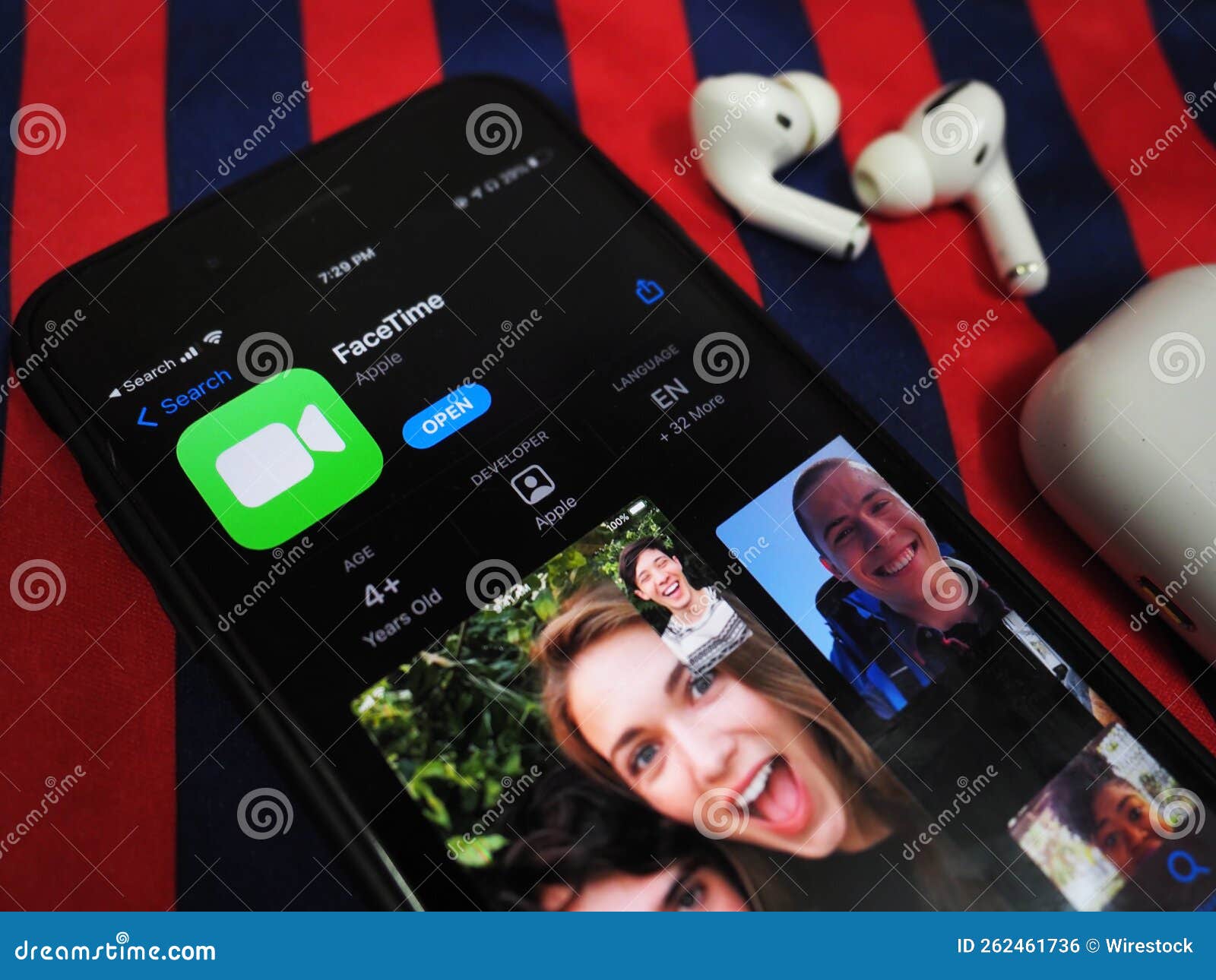 Facetime App on App Store Opened in IPhone Device Editorial Photo ...