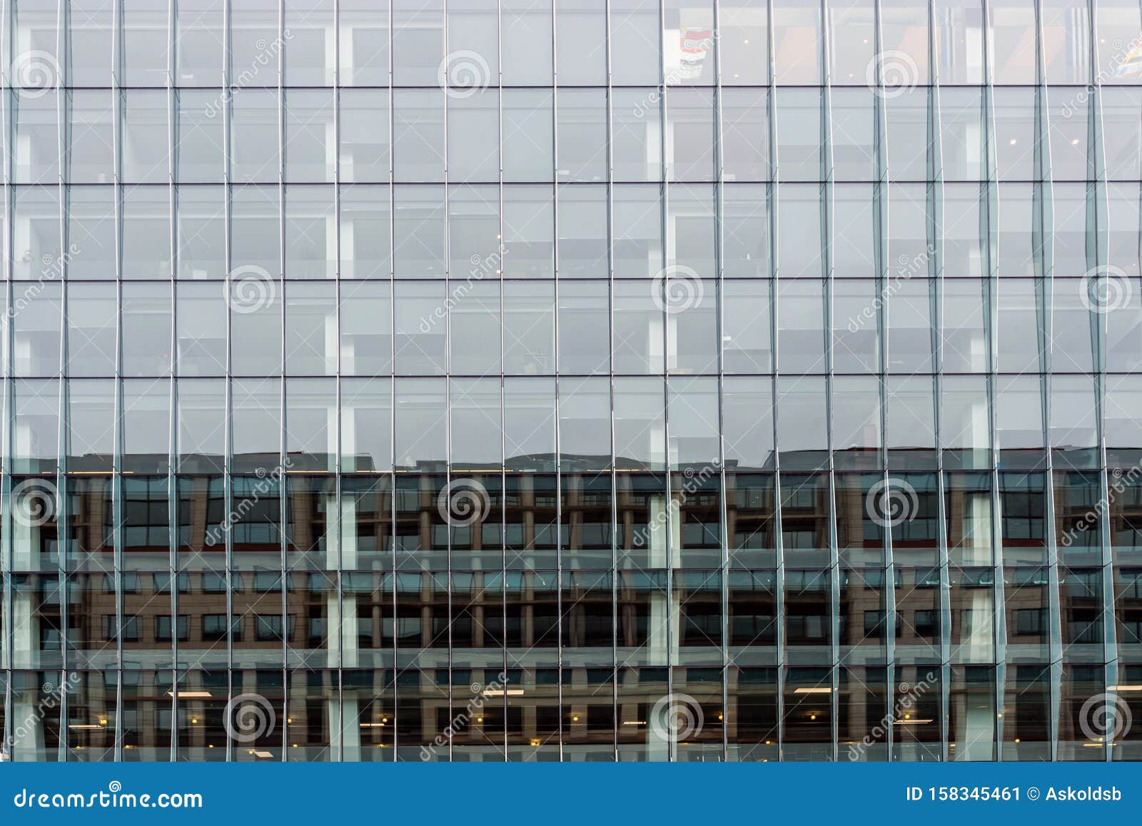 Fachada De Edificio De Oficinas De Vidrio Con Ventanas, Textura ...