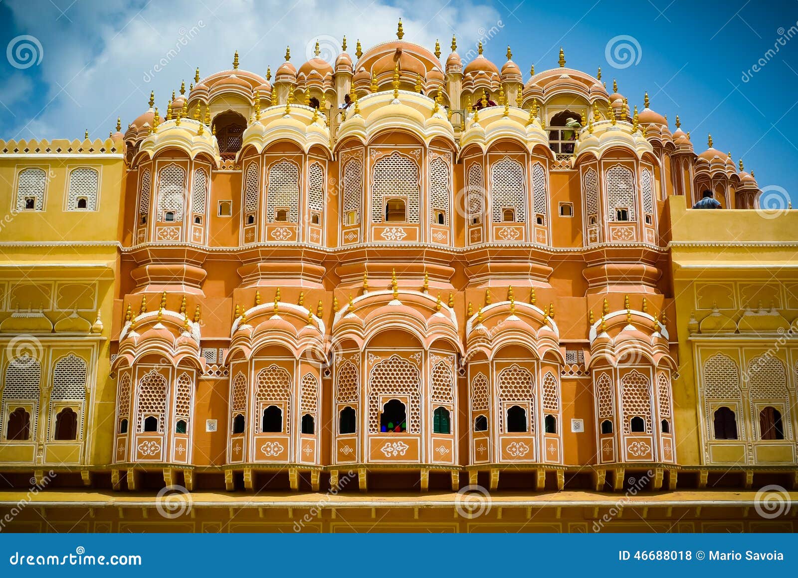 Fachada De La Parte Posterior De Hawa Mahal Foto de archivo - Imagen de ...
