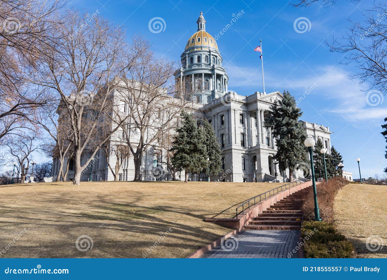 Fachada Del Edificio Del Capitolio Del Estado Colorado Imagen de ...