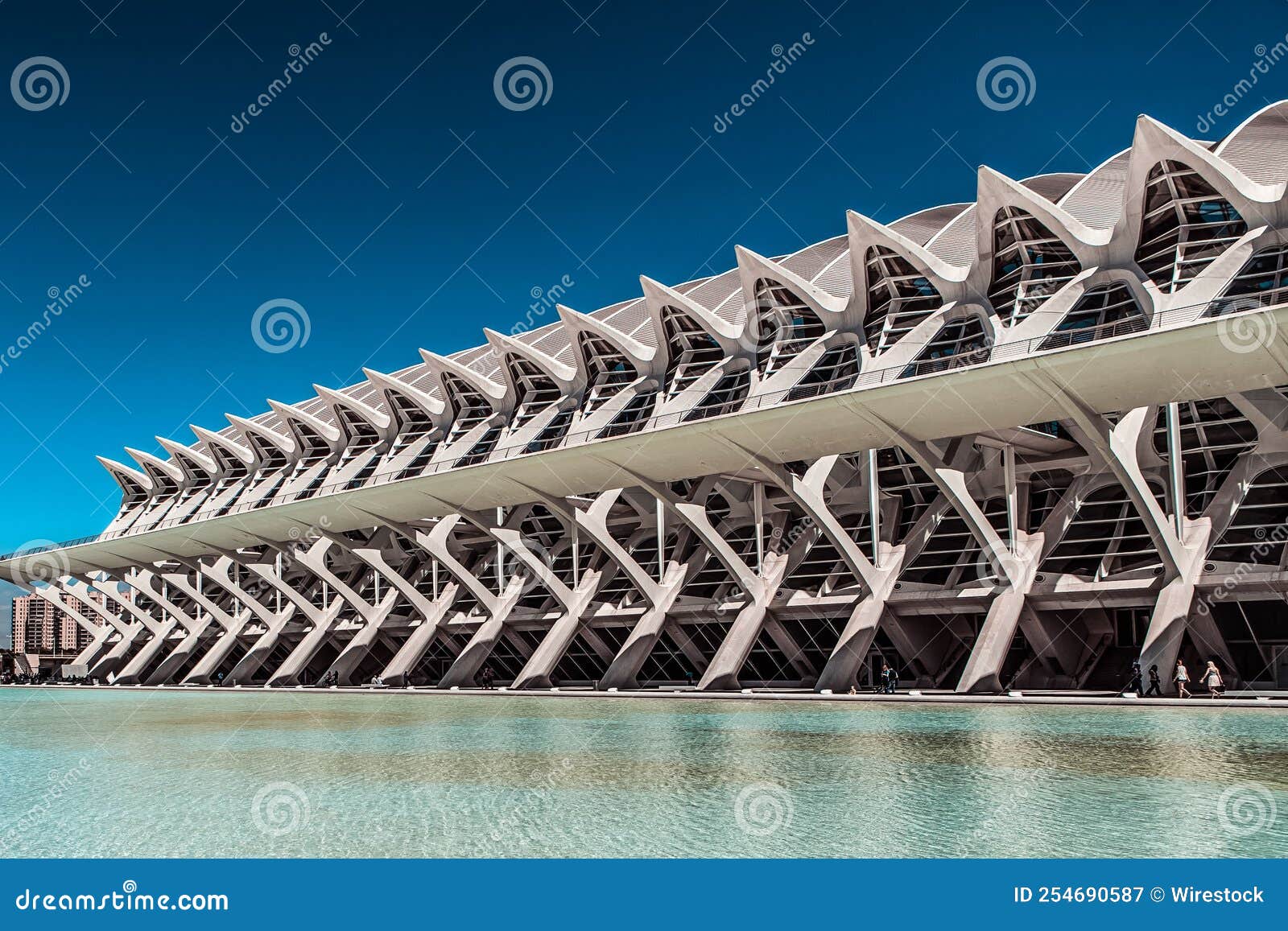 Fachada Moderna Del Edificio De Calatrava Valencia Oceanarium ...
