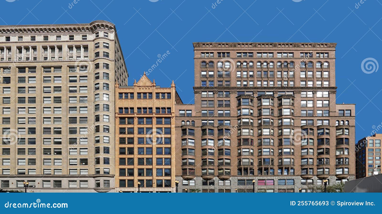 Fachadas Chicago De Edificios Antiguos En Bucle Imagen de archivo - Imagen de oficina, decrédulo ...