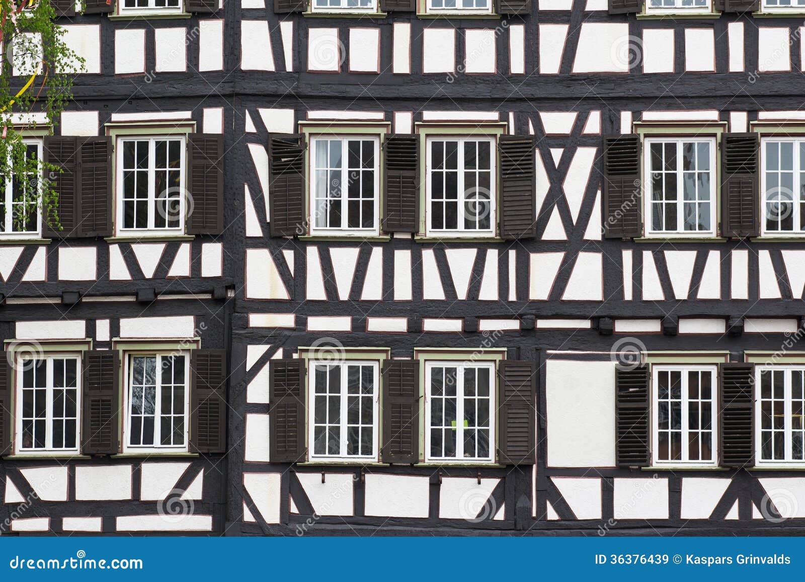 Fachwerk Architecture Style Stock Image - Image of cottage, frame: 36376439