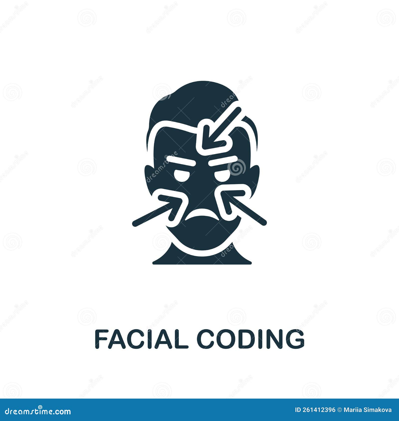 Facial Coding Flat Landing Page Website Template. Eye-tracking ...
