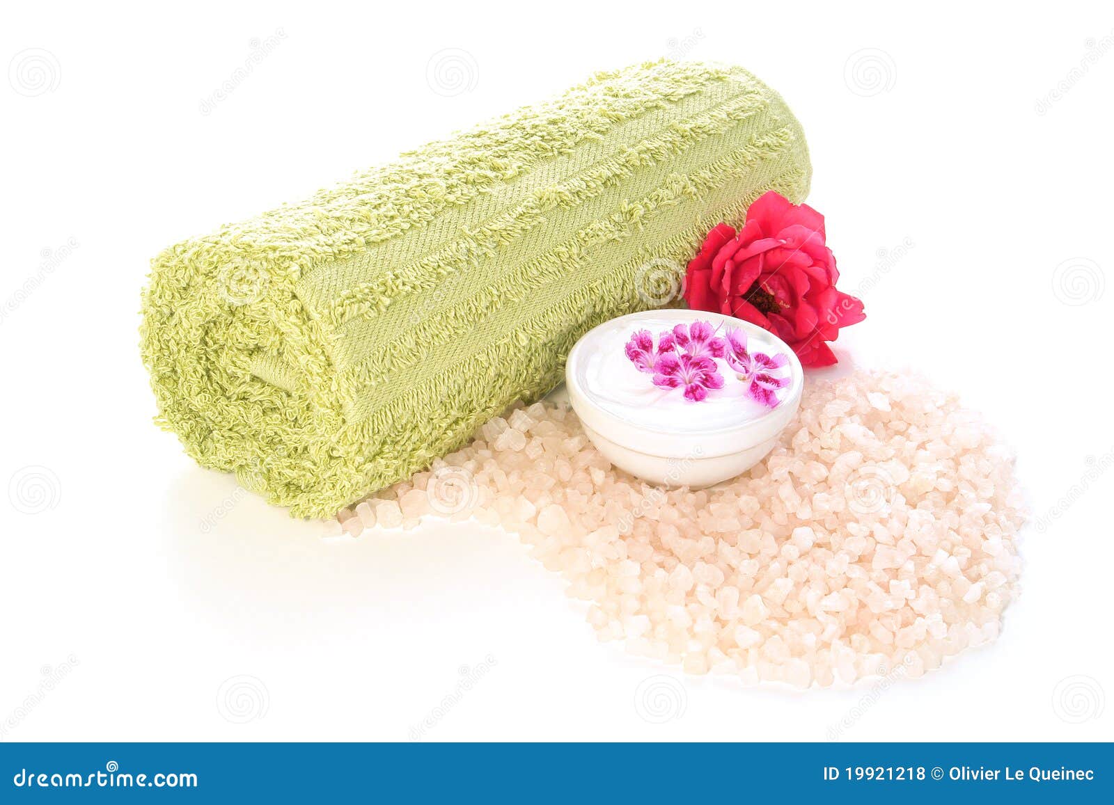 Facial Cream and Bath Salts in a Wellness Spa Stock Photo - Image of ...