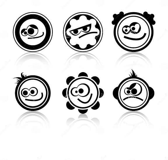 Facial expression bw stock vector. Illustration of abstract - 2547324