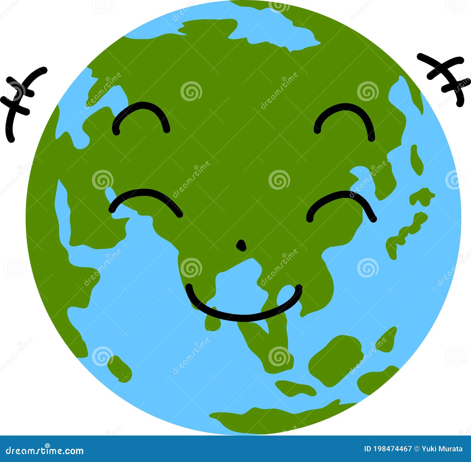Facial Expression of a Round Earth Stock Vector - Illustration of ...