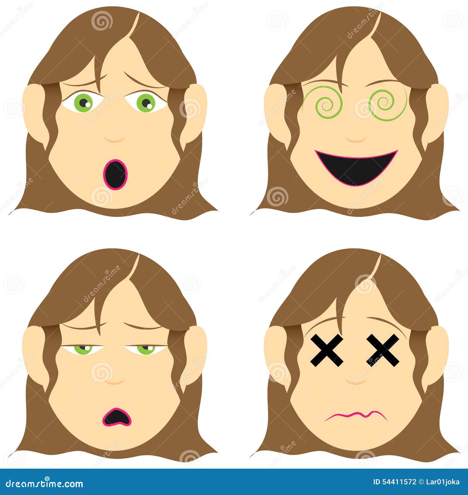 Facial expression stock illustration. Illustration of beauty - 54411572