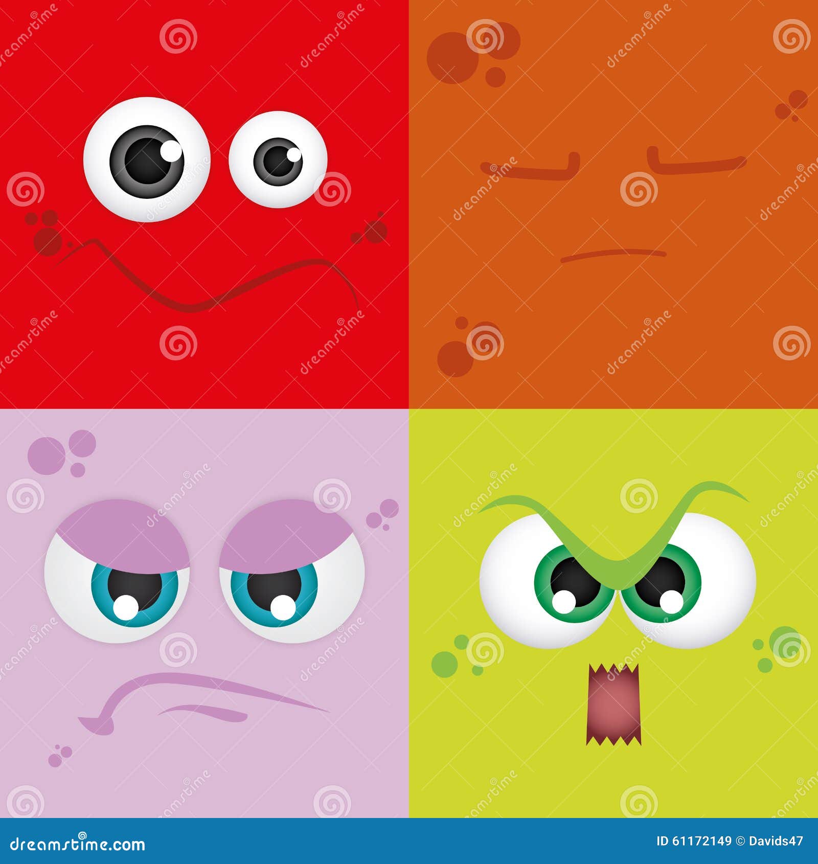 Facial expression stock vector. Illustration of colorful - 61172149