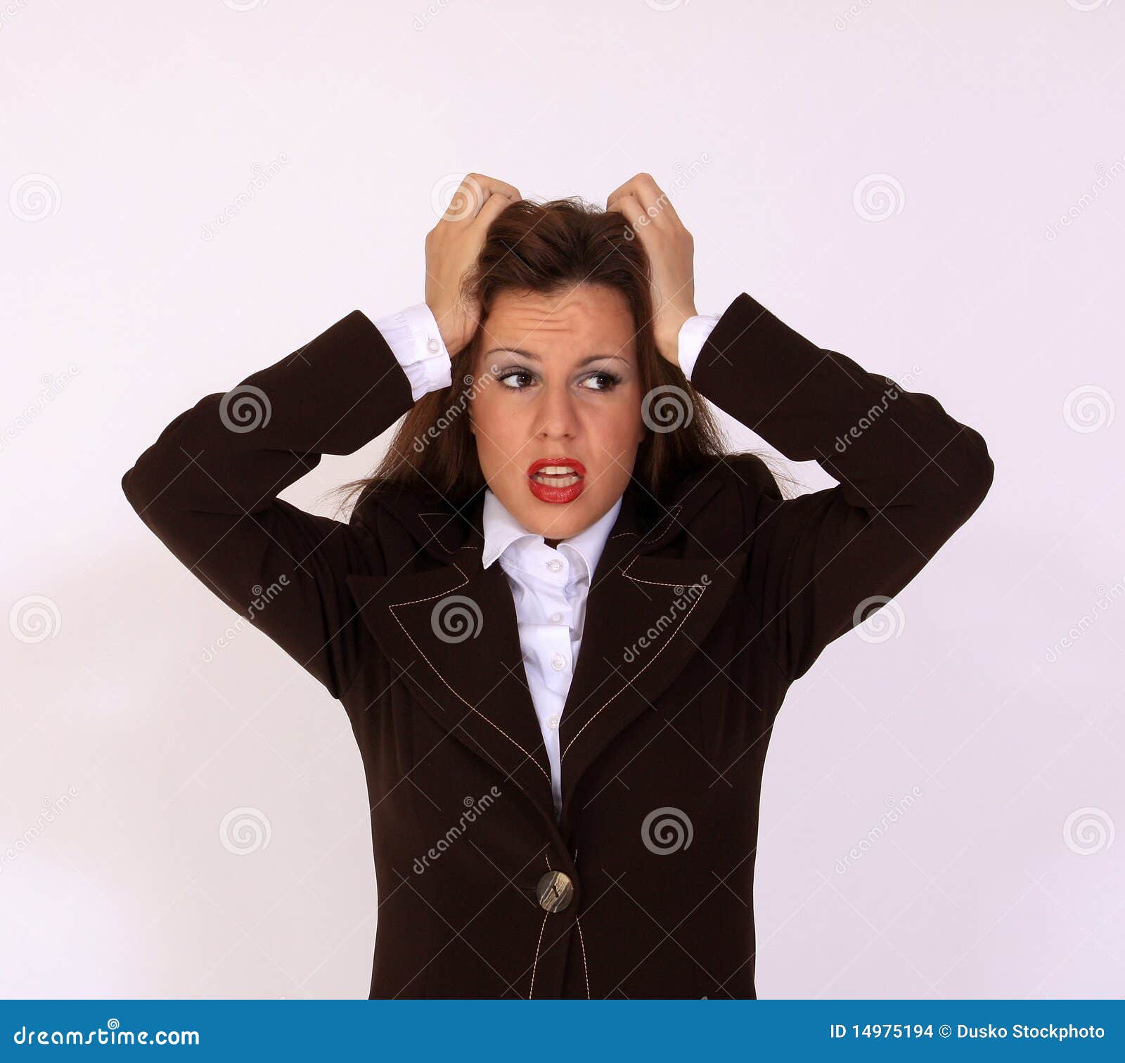 Facial Expression of Stressed Girl Stock Photo - Image of health, cold ...