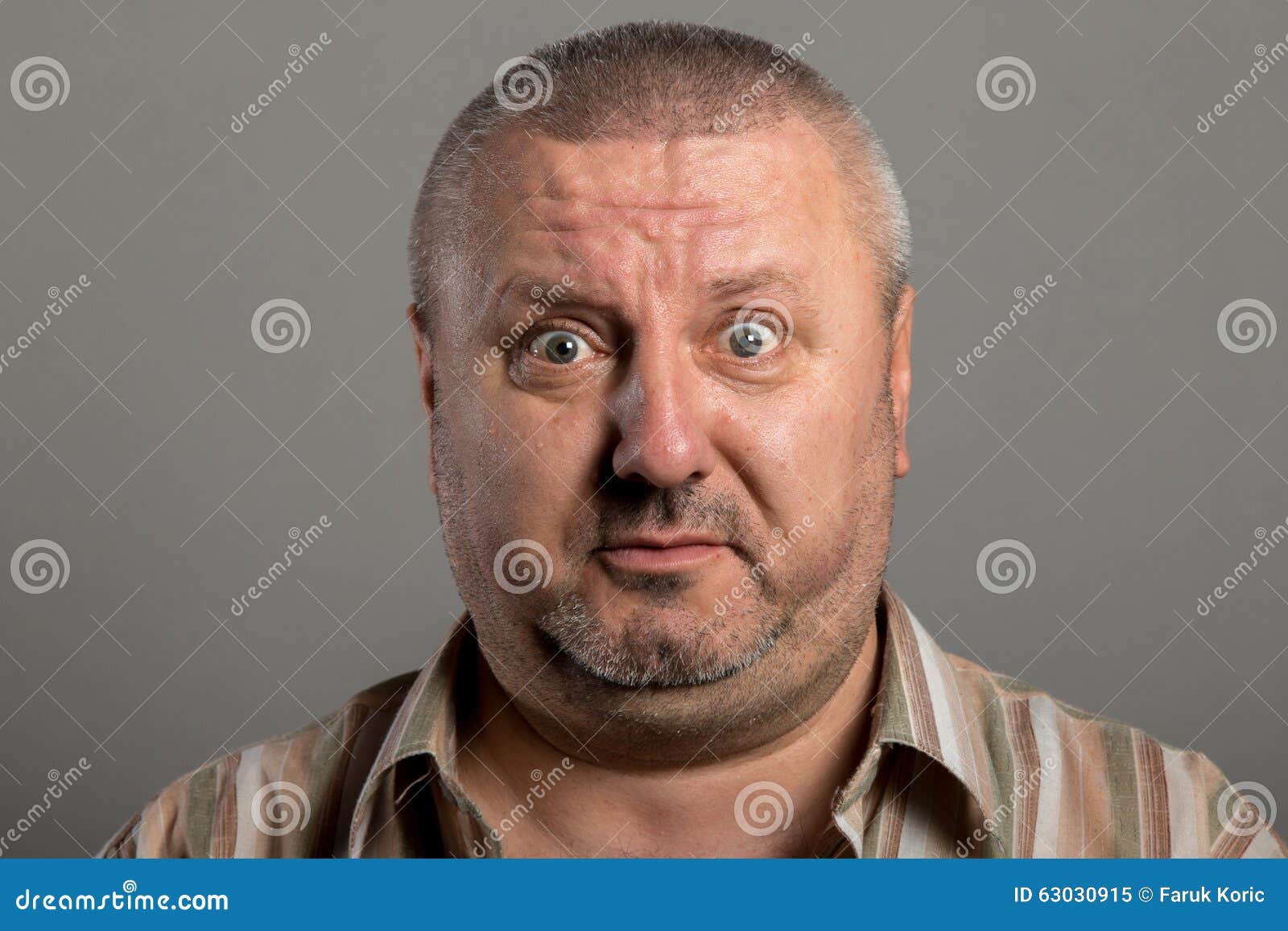 Facial Expression of a Surprised Man Stock Image - Image of facial ...
