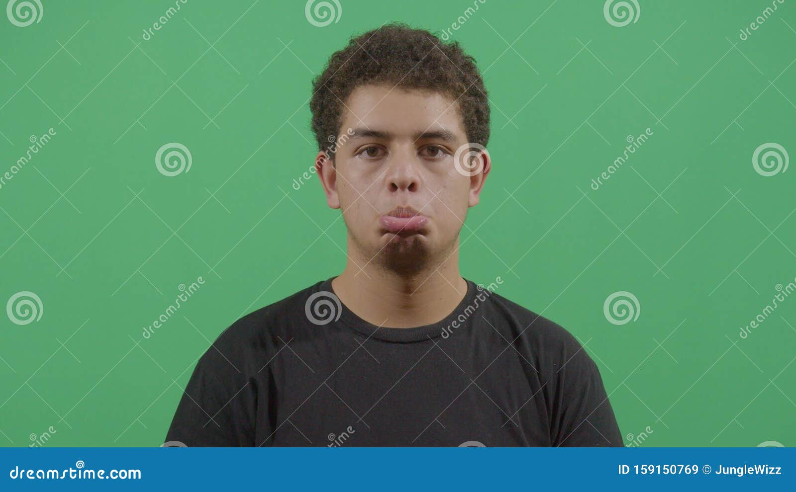 Facial Expression of a Young Boy Pouting Stock Video - Video of ...