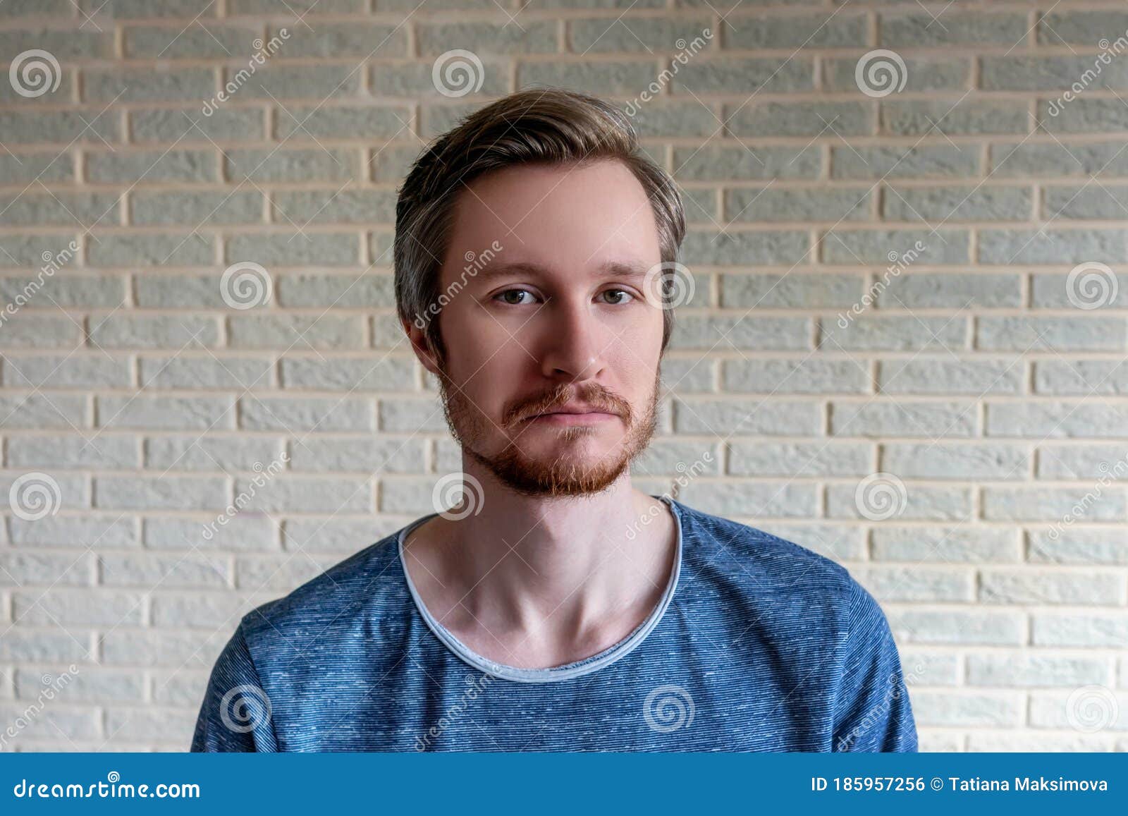 Facial Expressions of Young Red Bearded Man Stock Photo - Image of ...