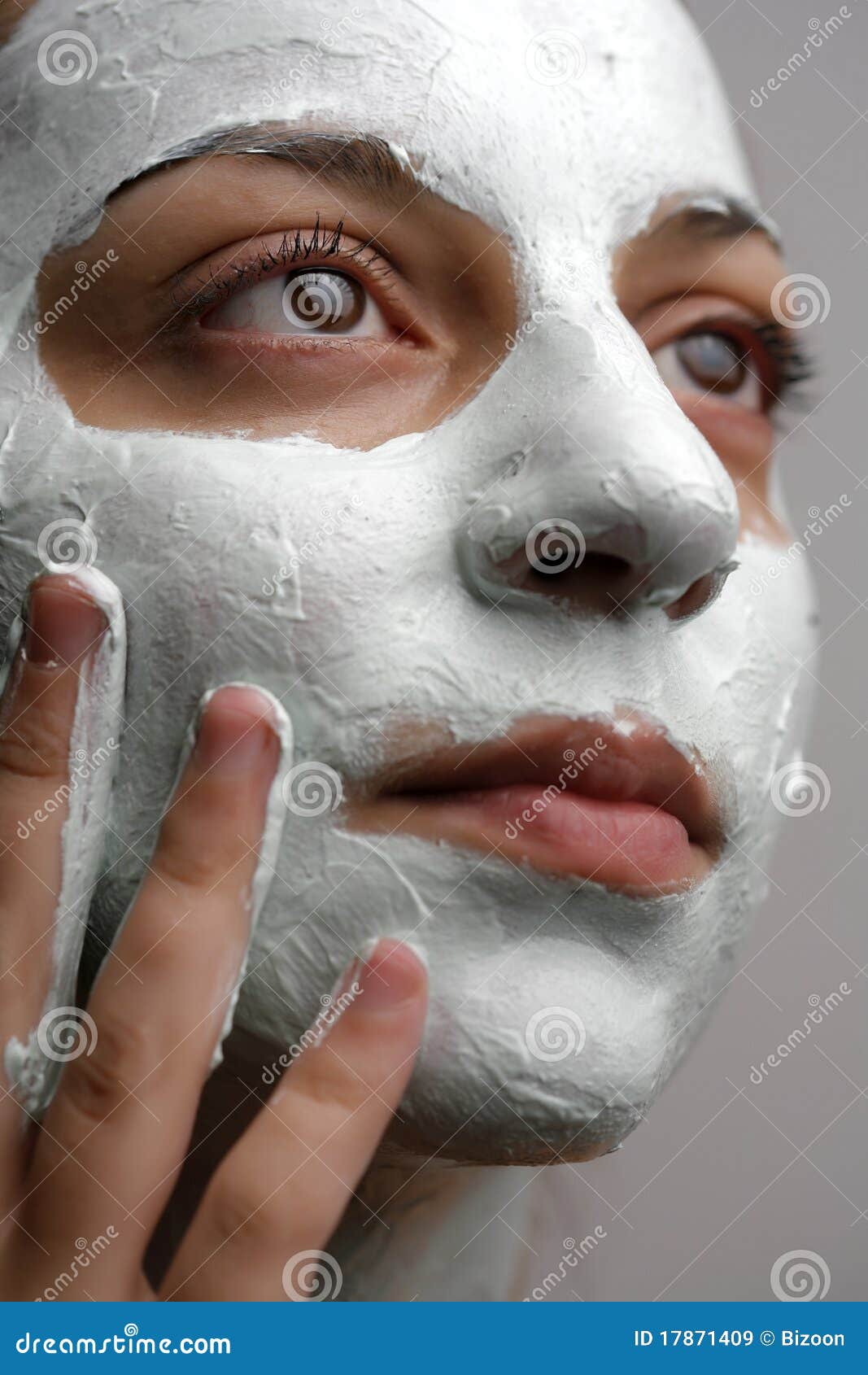 Facial mask stock image. Image of caucasian, hand, body - 17871409