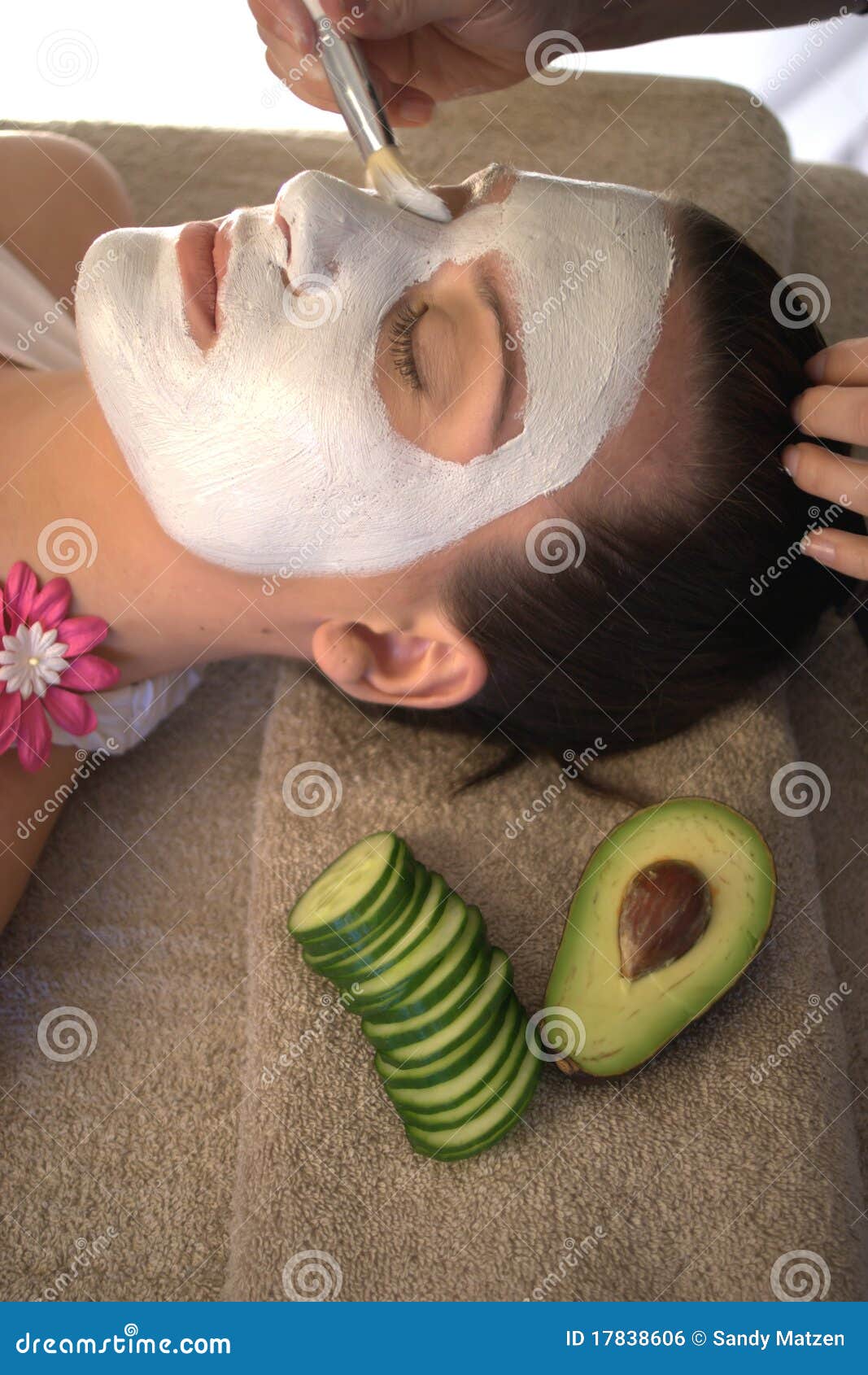 Facial mask application stock photo. Image of face, cleanse - 17838606