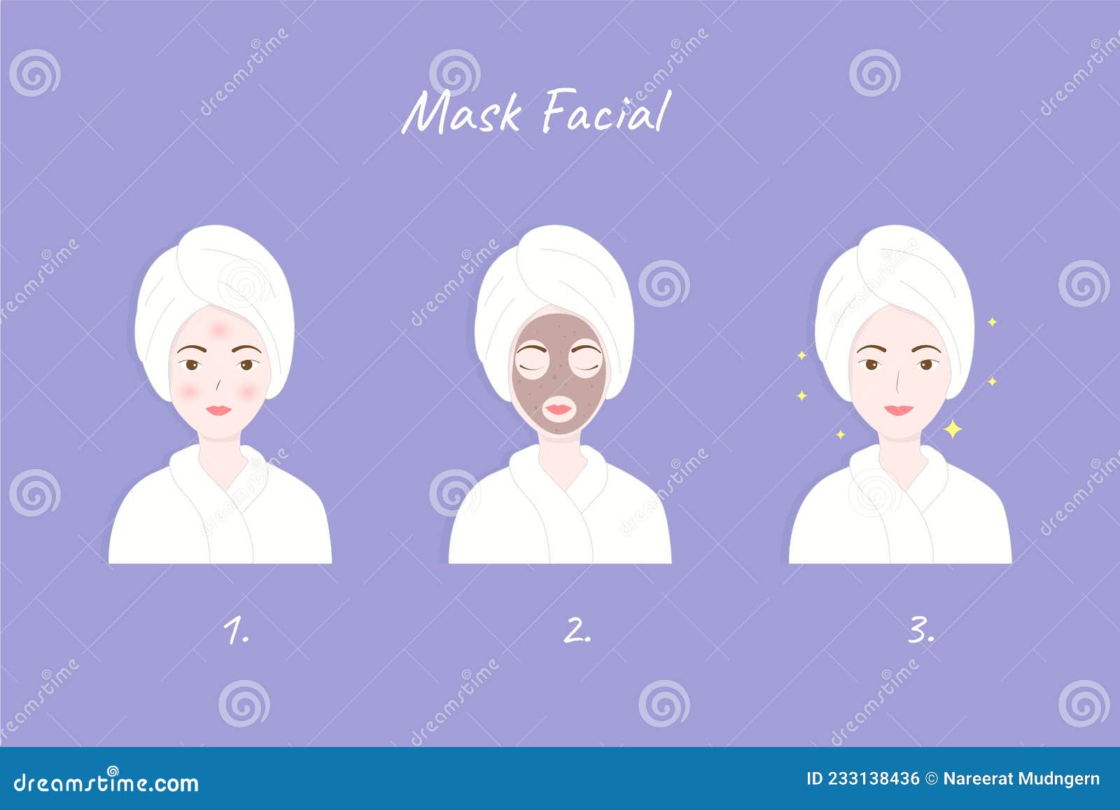 Facial-mask stock vector. Illustration of luxury, procedure - 233138436