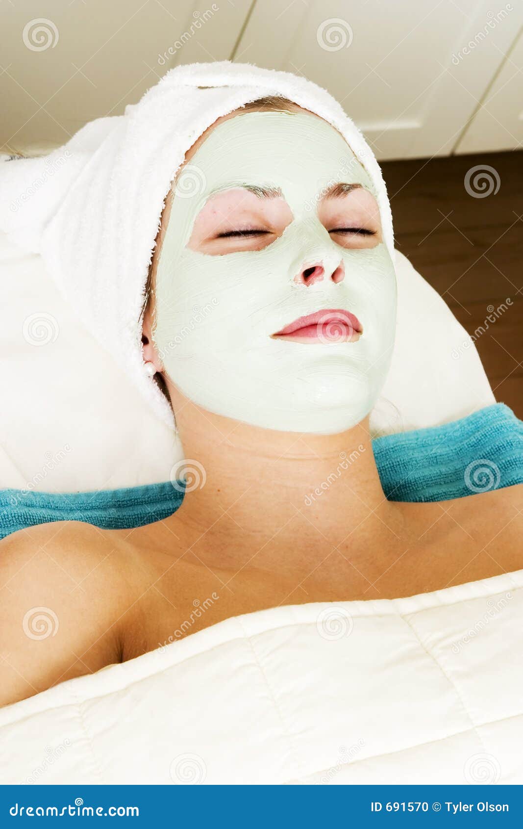 Facial Mask Relaxation stock photo. Image of body, clinic - 691570