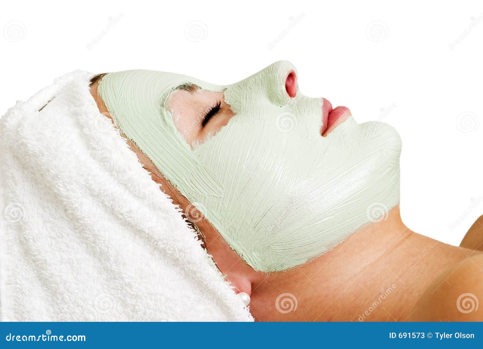 Facial Mask Relaxation stock image. Image of meditate, girl - 691573