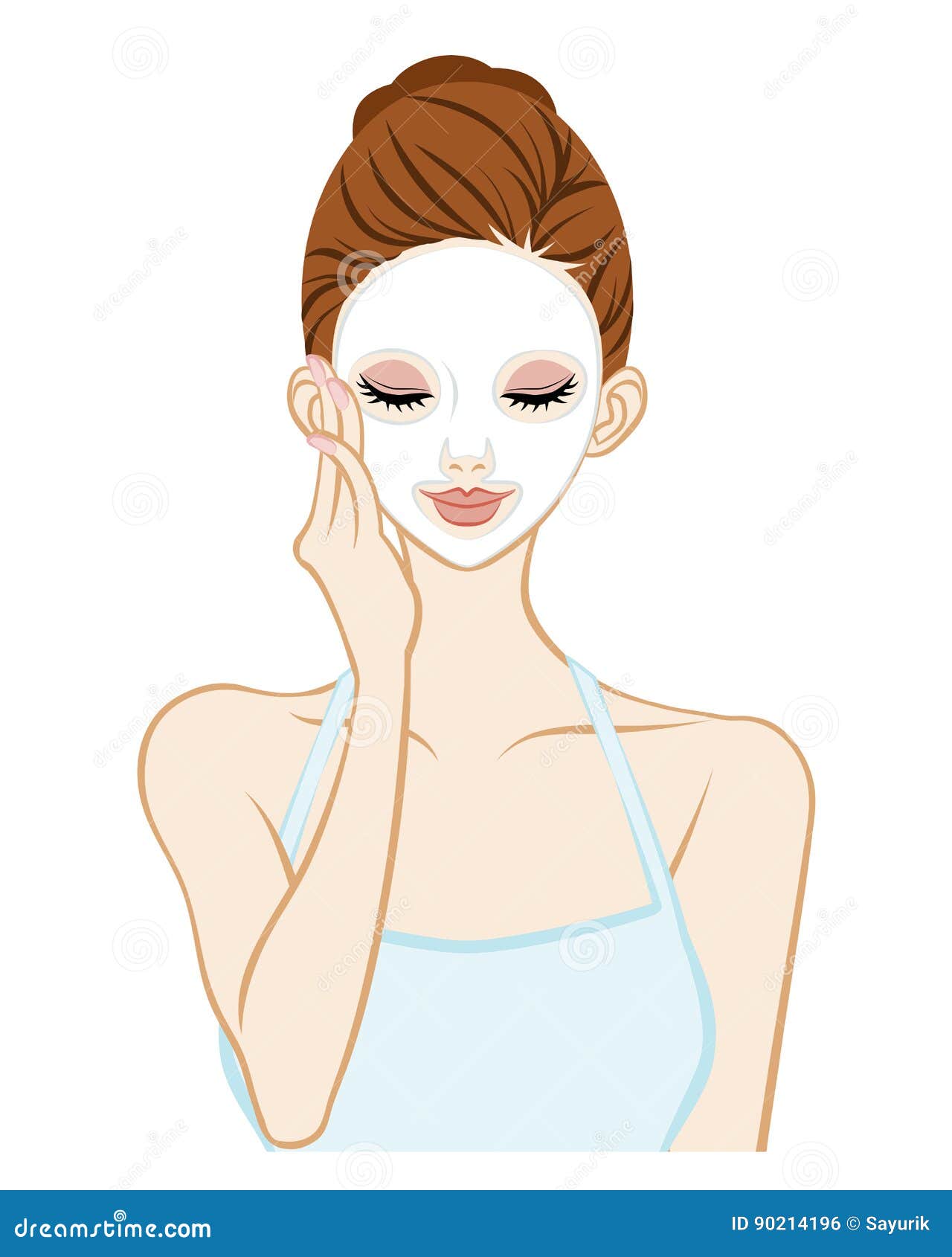 Facial Mask - Skin Care stock vector. Illustration of facial - 90214196