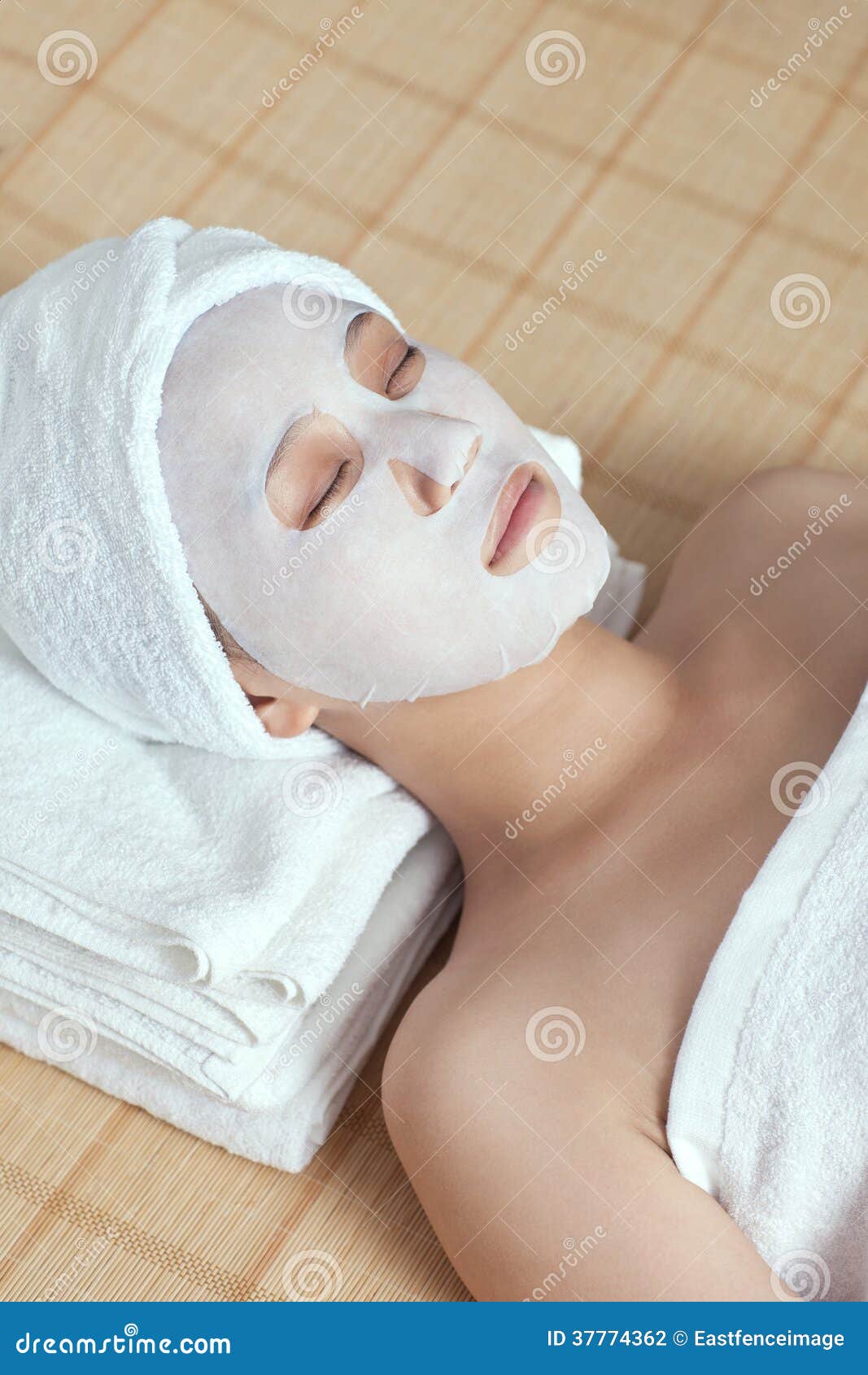 Facial Mask for the Young Lady at Spa Stock Photo - Image of attractive ...