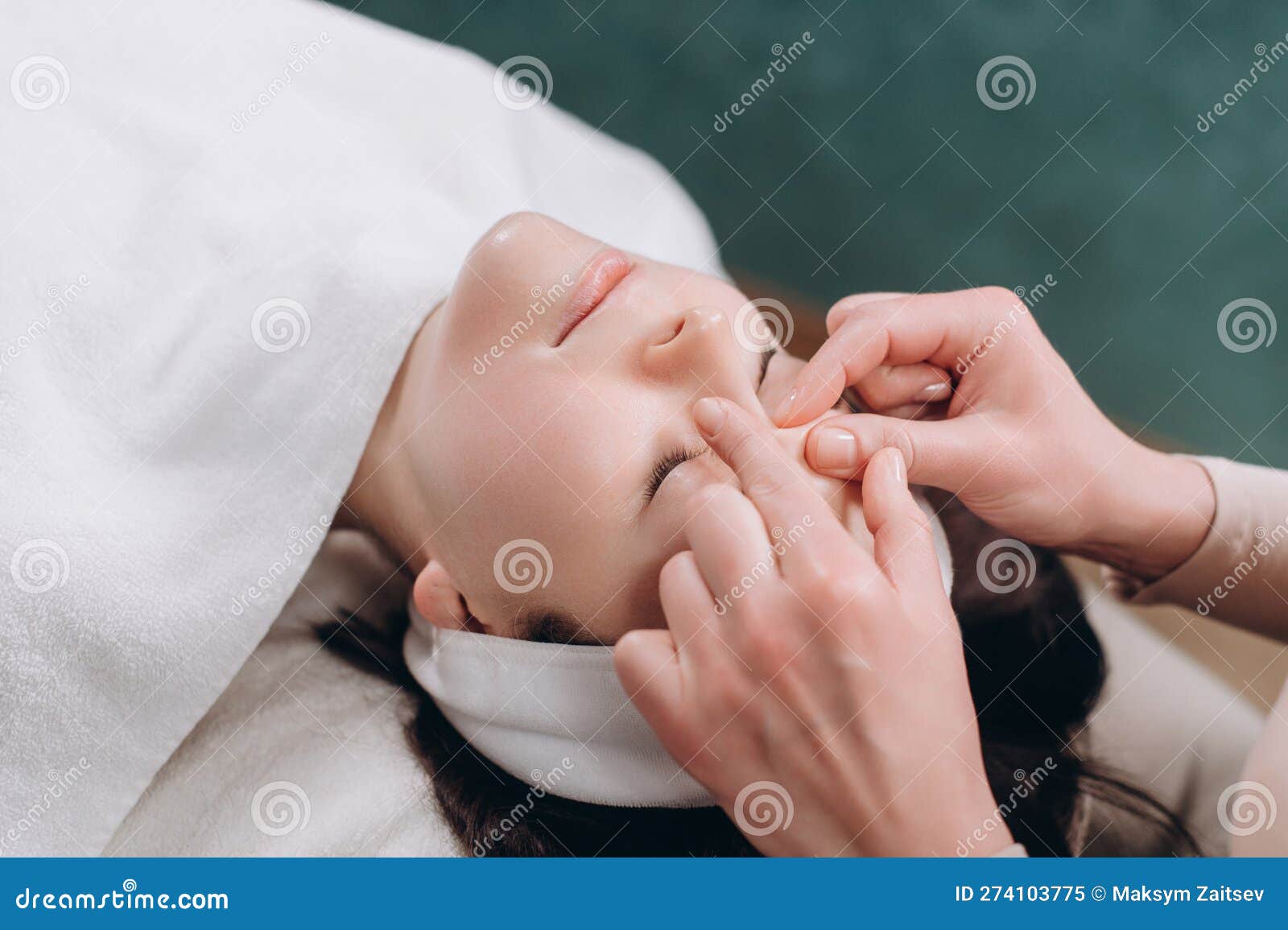 Facial Massage Beauty Treatment Stock Image Image Of Face Hands