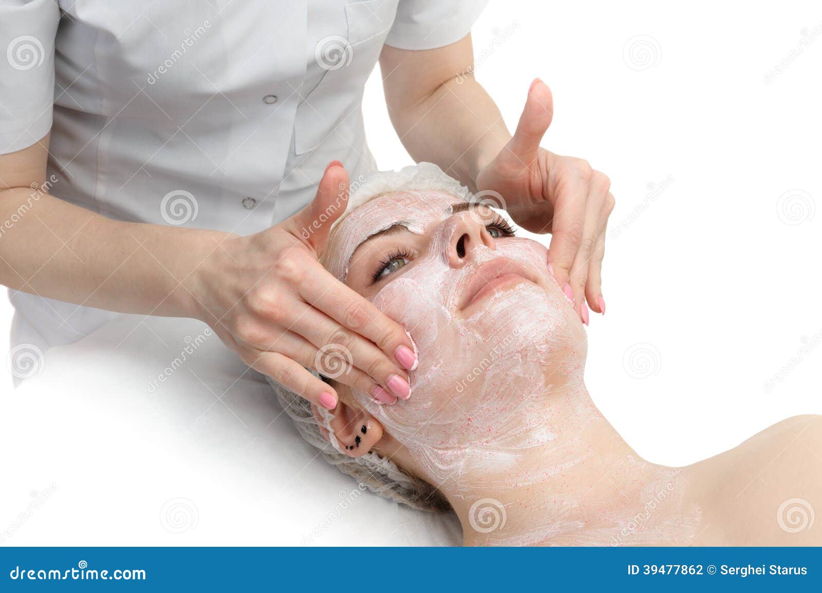 Facial Massage with Scrub Mask Stock Photo - Image of skin, cosmetician ...