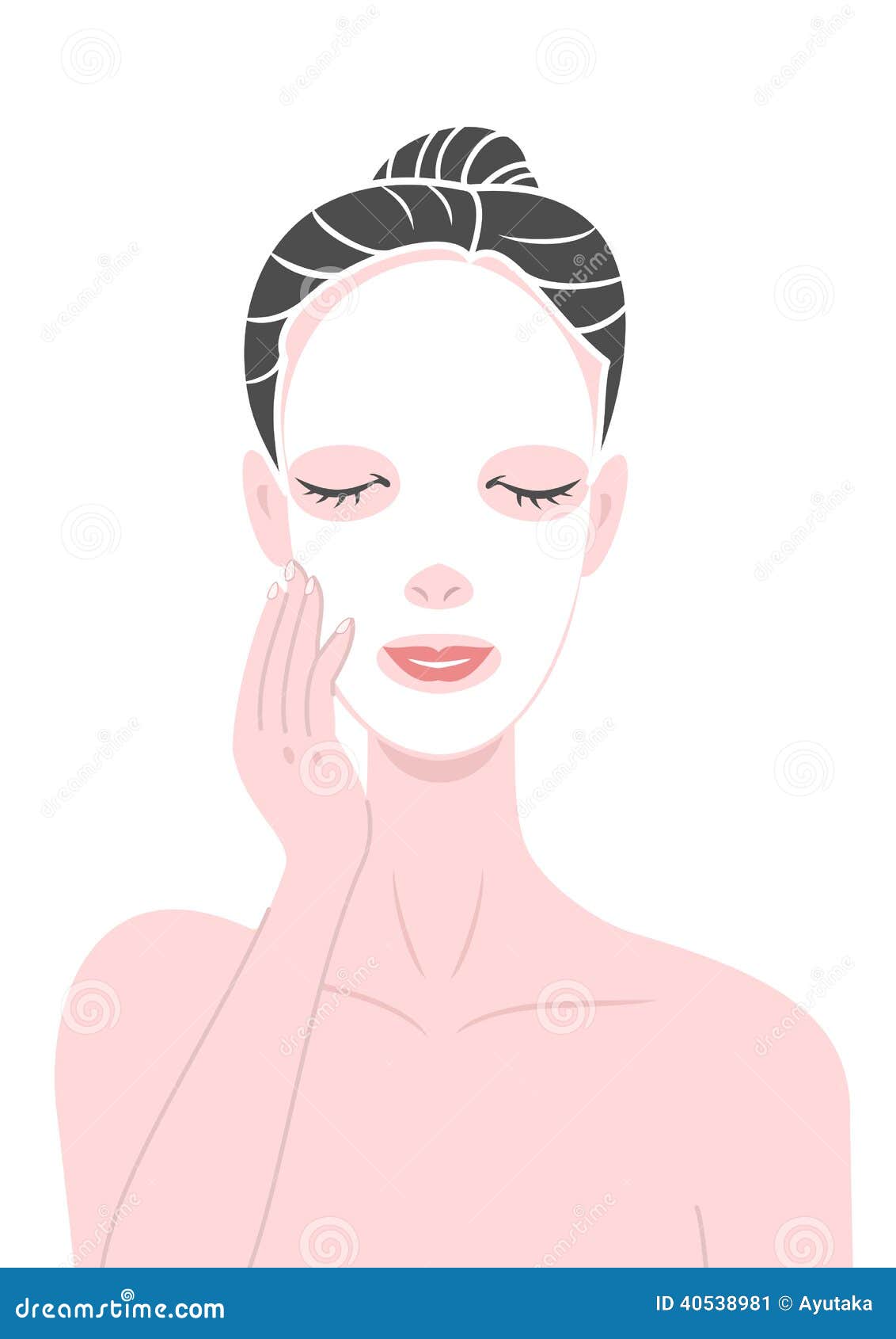 Facial pack stock vector. Illustration of smile, woman - 40538981