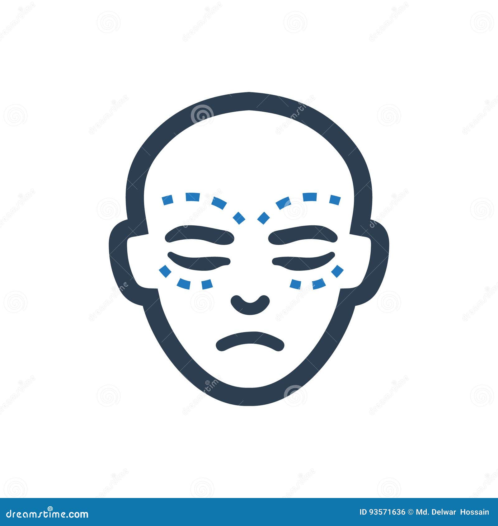 Facial Plastic Surgery Icon Cartoon Vector | CartoonDealer.com #111287839