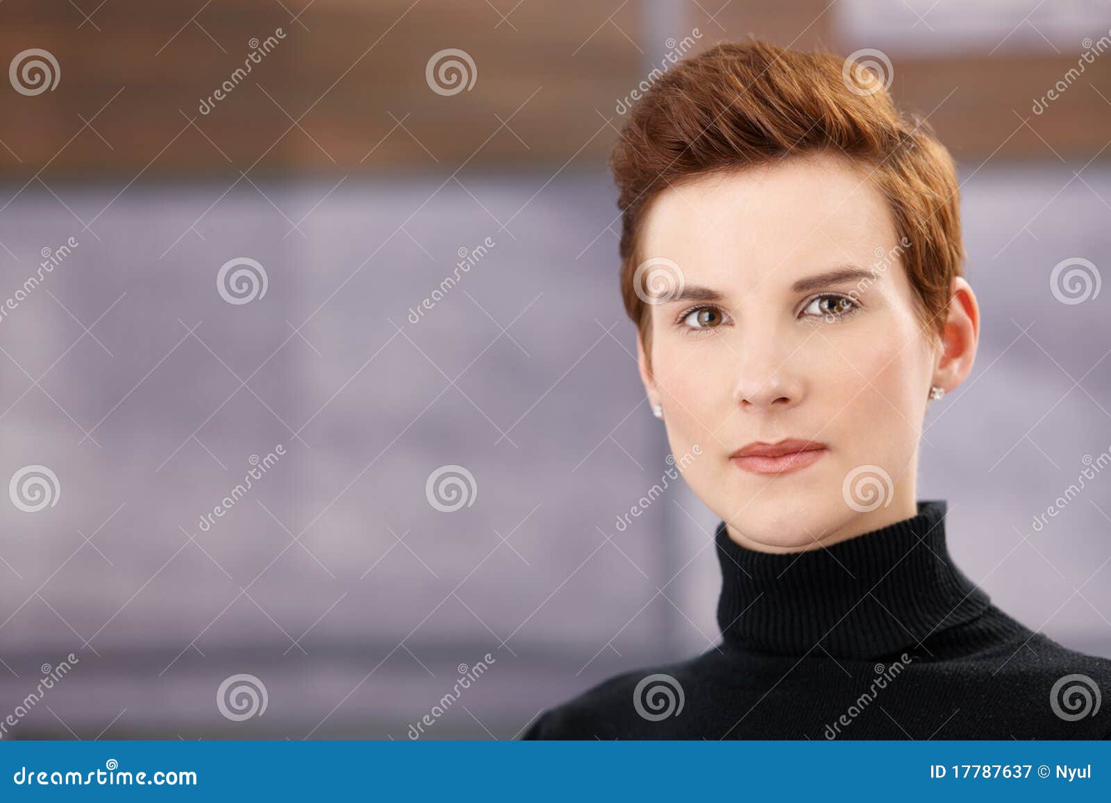 Facial Portrait of Ginger Woman Stock Image - Image of female, indoor ...