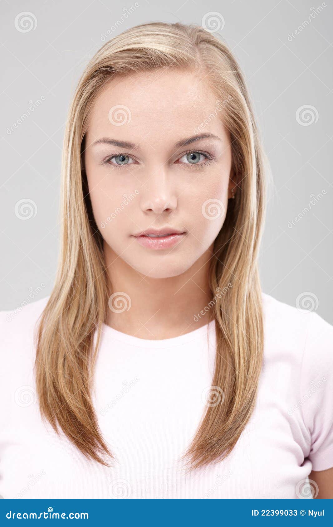Facial Portrait of Natural Beauty Stock Image - Image of casual ...