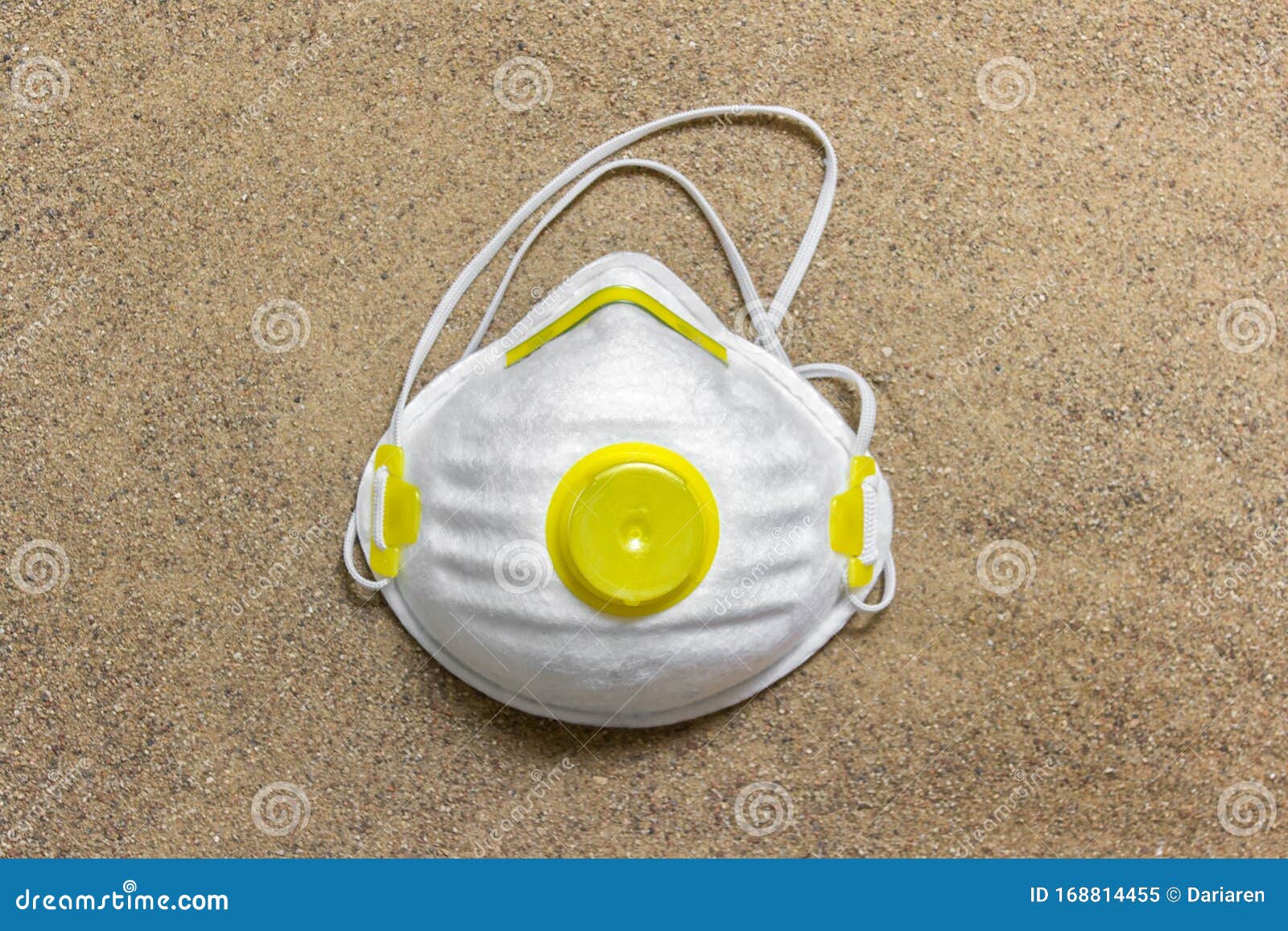 Protective Facial Mask on Sand Surface Stock Image - Image of medicine ...