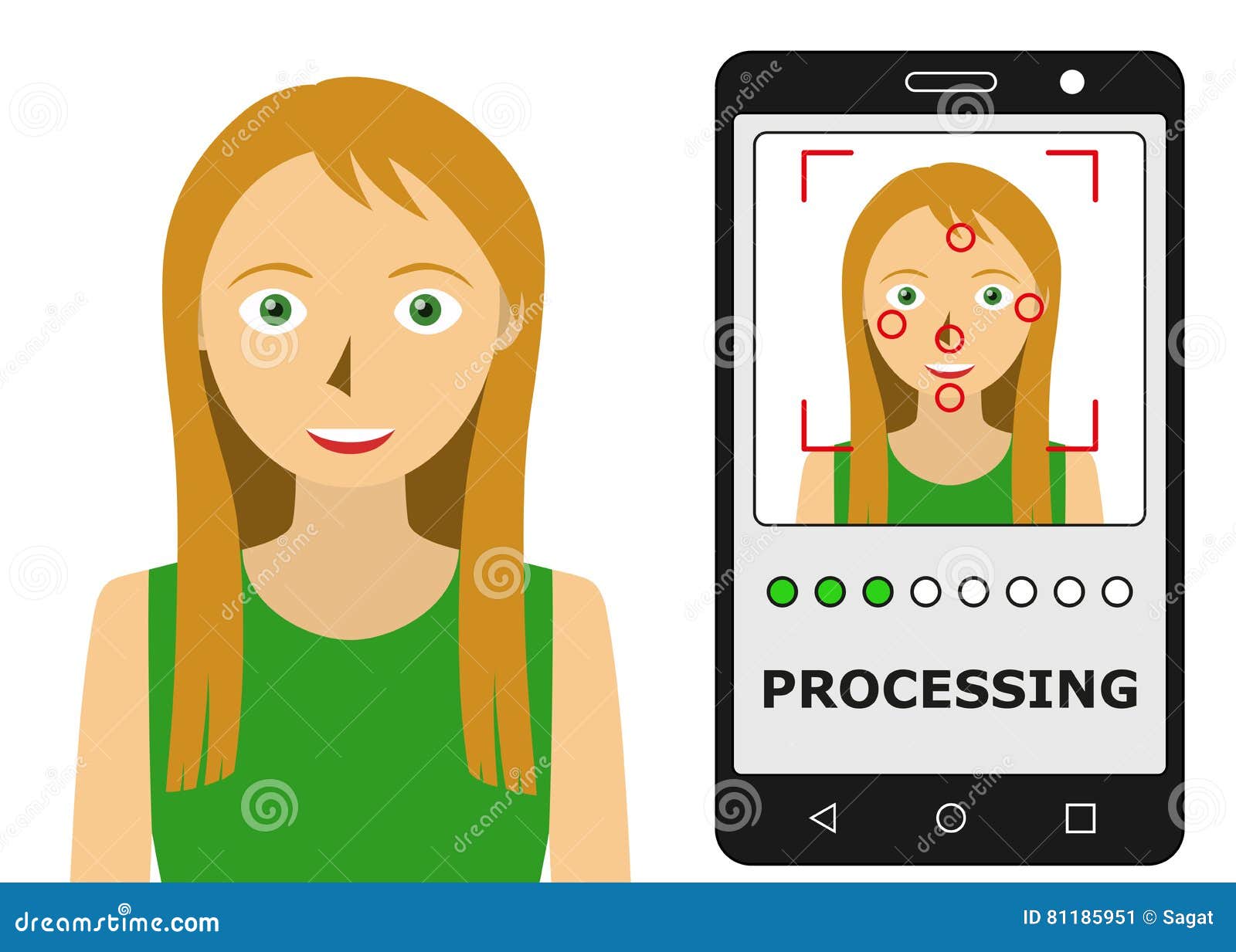 Facial Recognition. Biometric Identification. Stock Vector ... Facial Recognition. Biometric Identification. Stock Vector ...