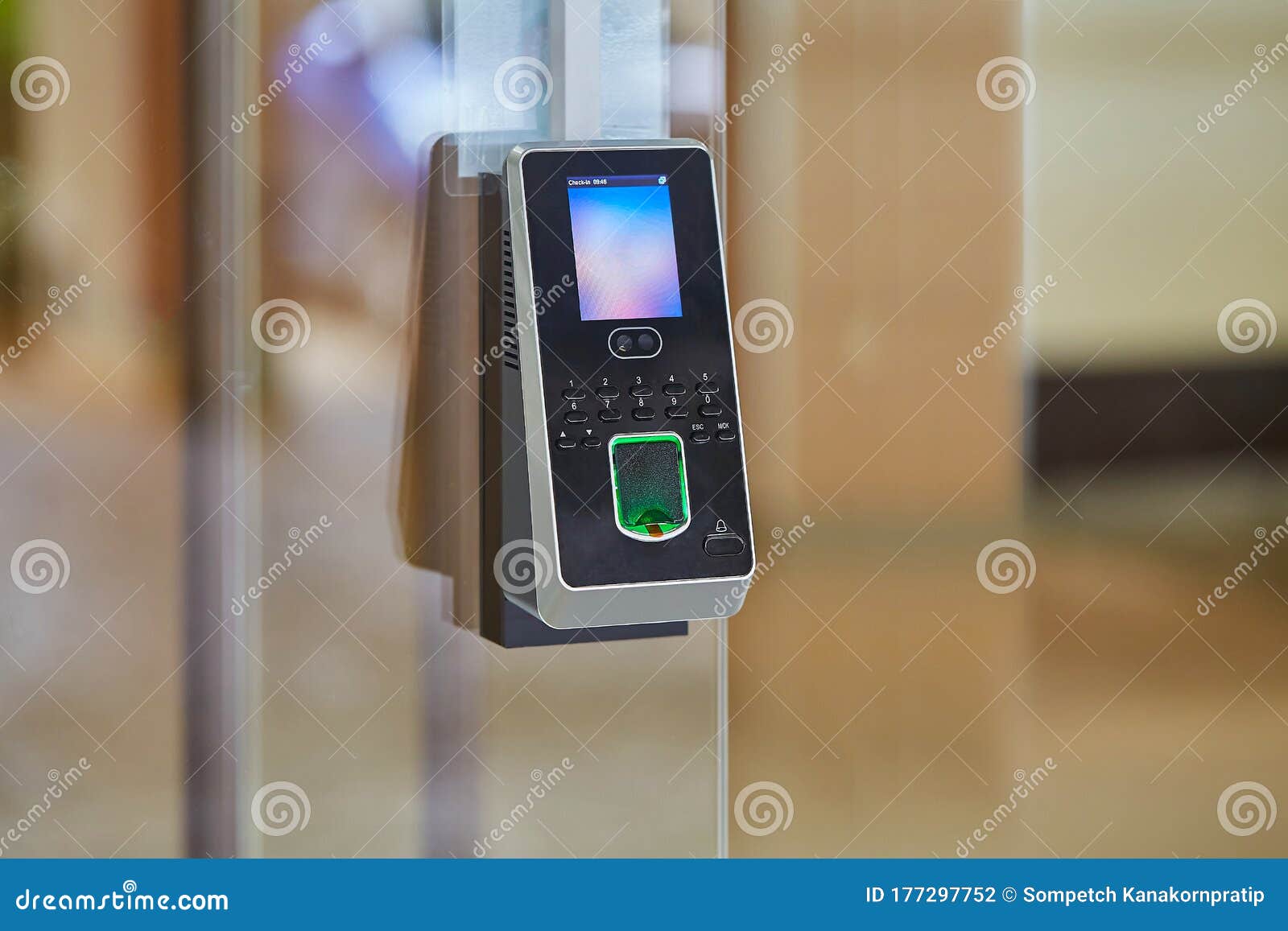 Facial Recognition and Fingerprints Scanner Machine Stock Photo - Image ...
