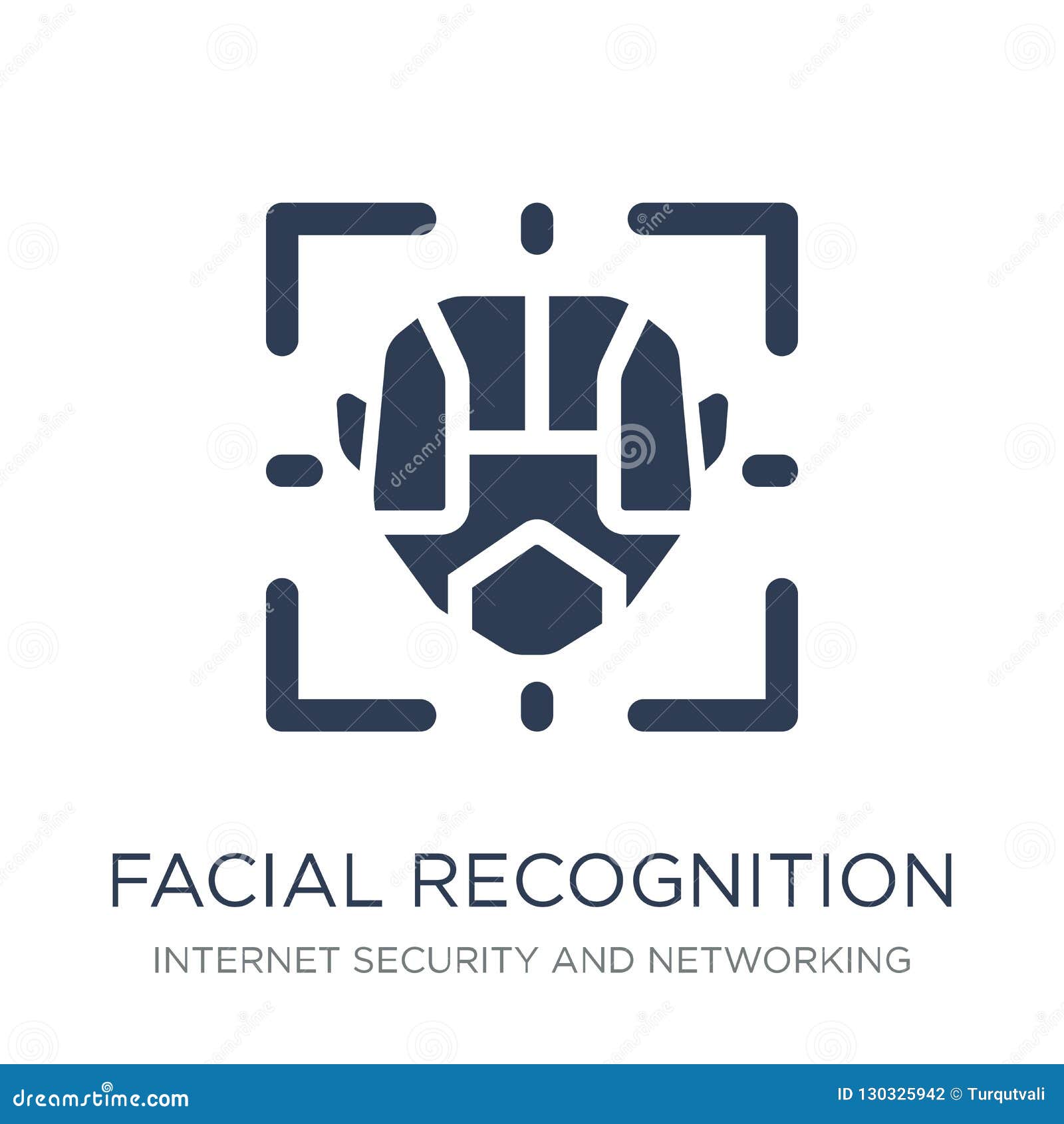 Facial Recognition Icon. Trendy Flat Vector Facial Recognition I Stock ...