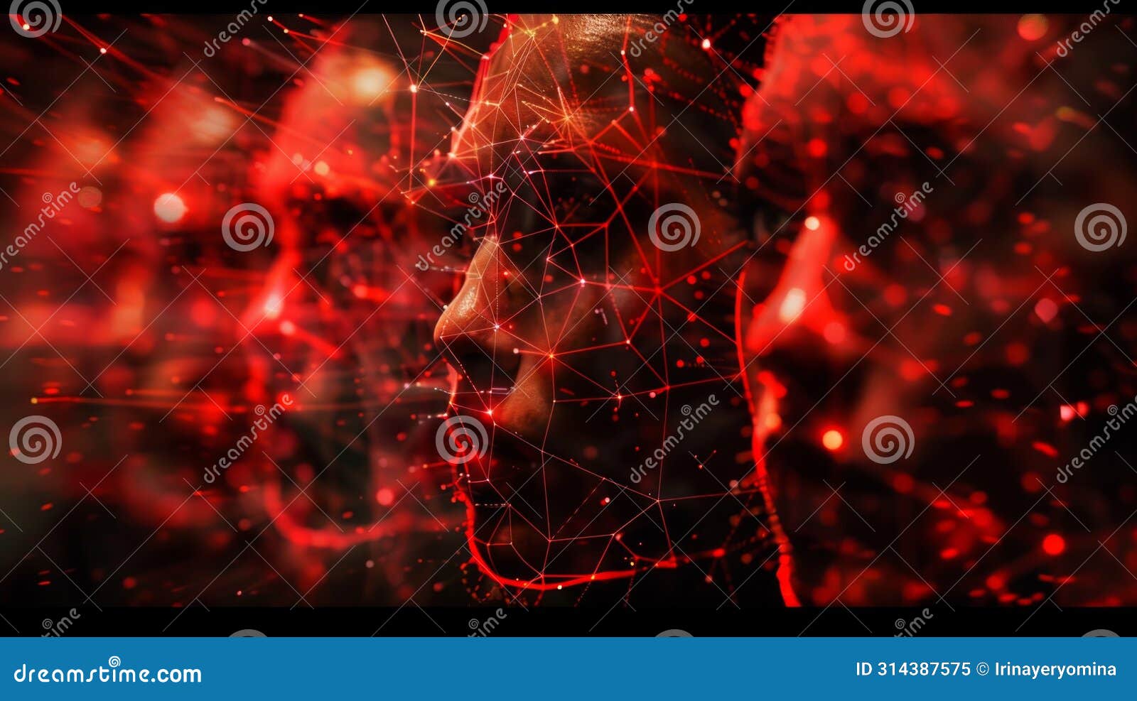 Facial Recognition Network Analysis and Privacy Risks Stock Image ...