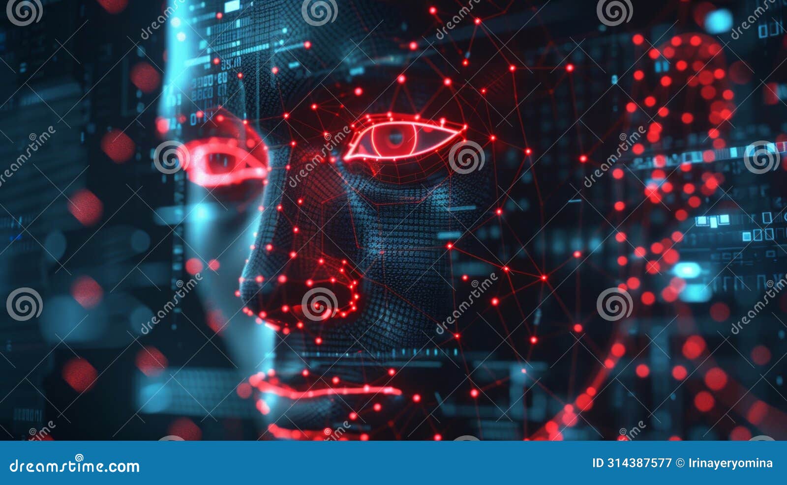 Facial Recognition Network Analysis and Privacy Risks Stock Image ...