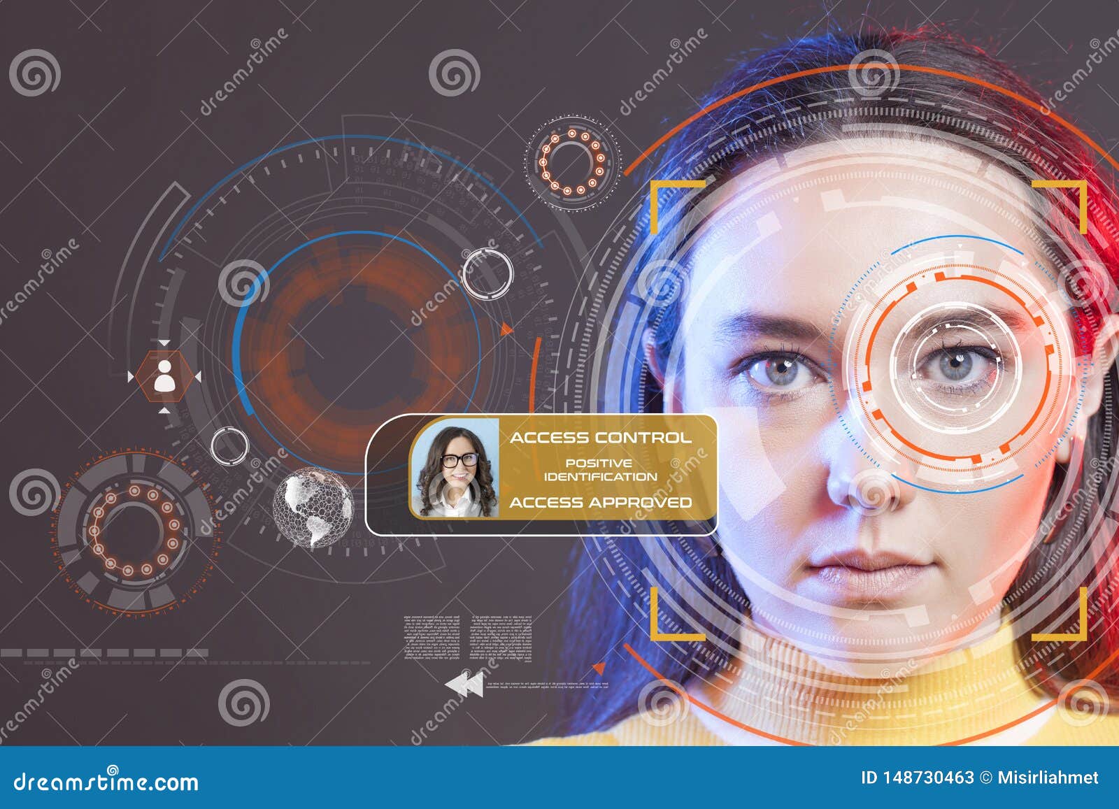 Facial Recognition System stock image. Image of language - 148730463