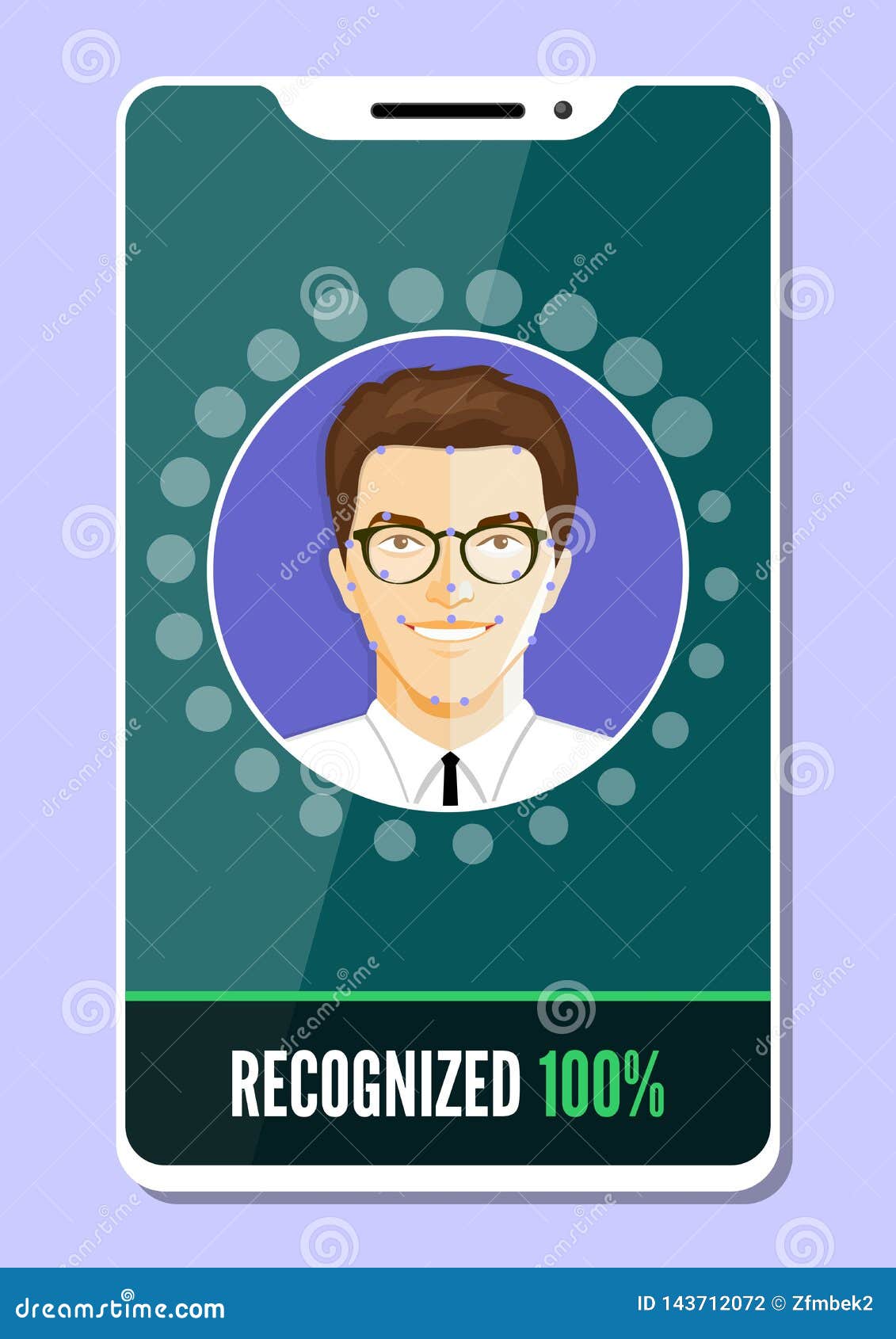 Concept Of Biometric Scanning Man S Face, Digital Recognition, Id ...