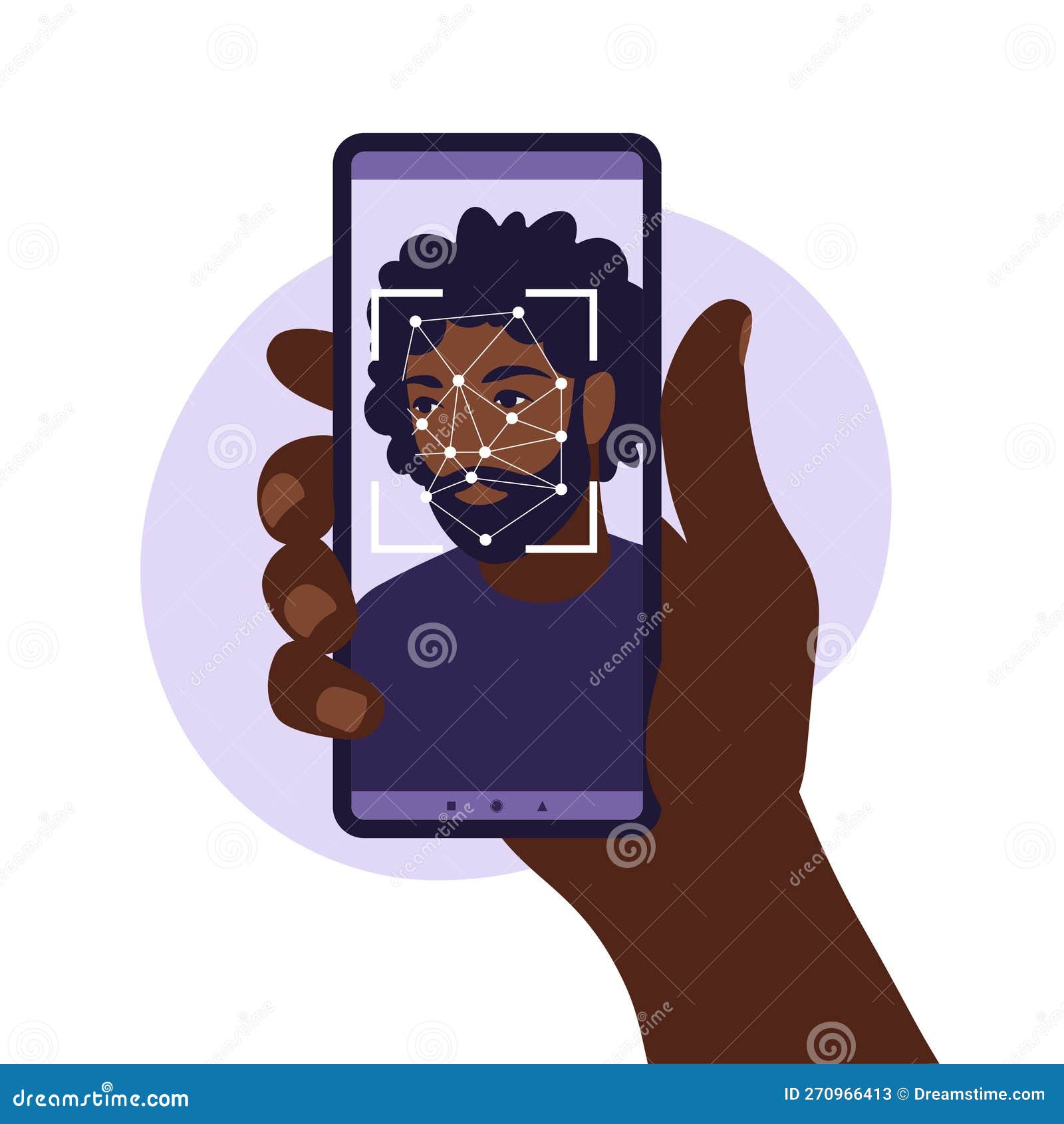Facial Recognition System Concept. Face ID, Face Recognition System ...