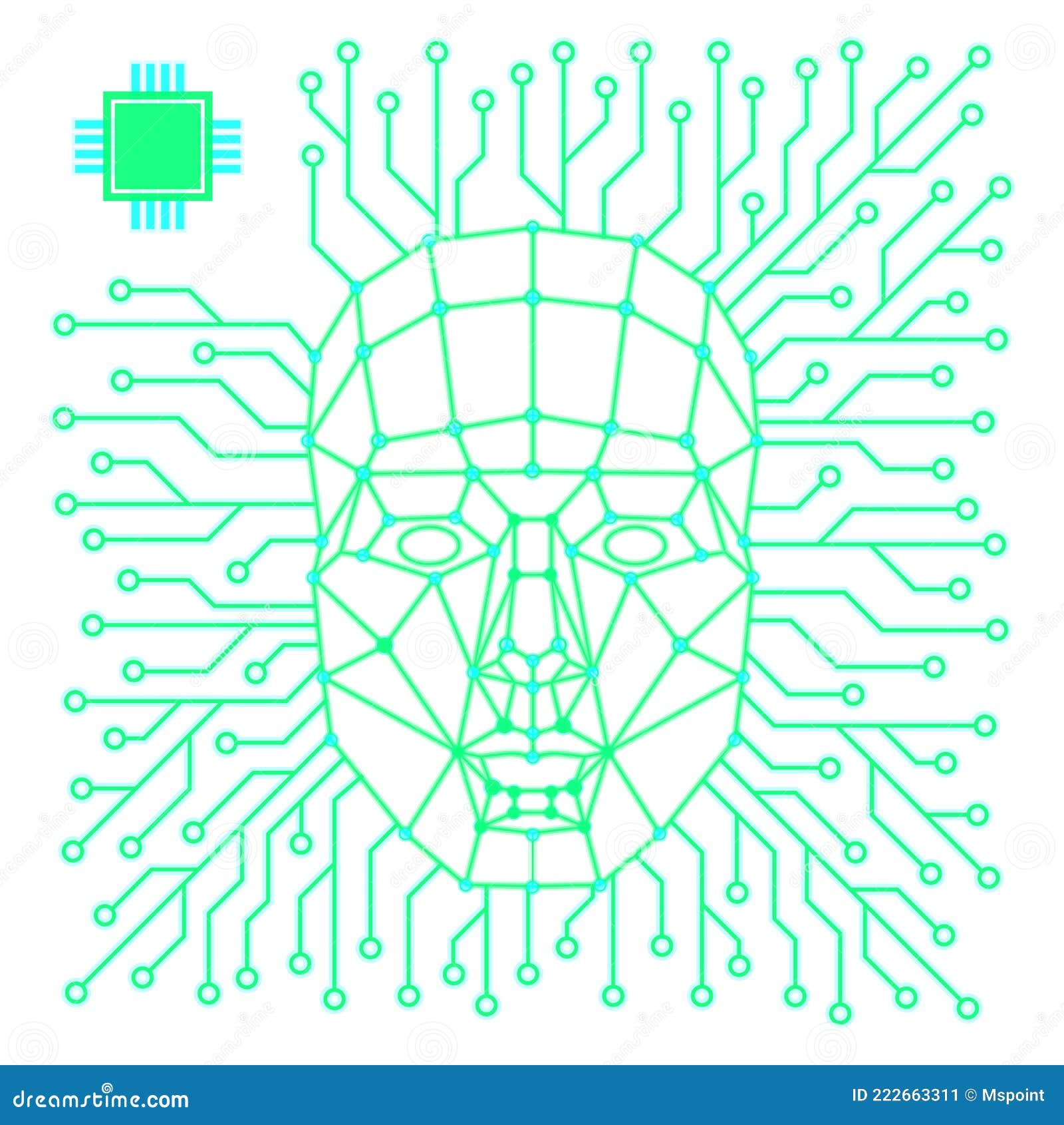 Facial Recognition System Concept. Face ID Verification Services or ...