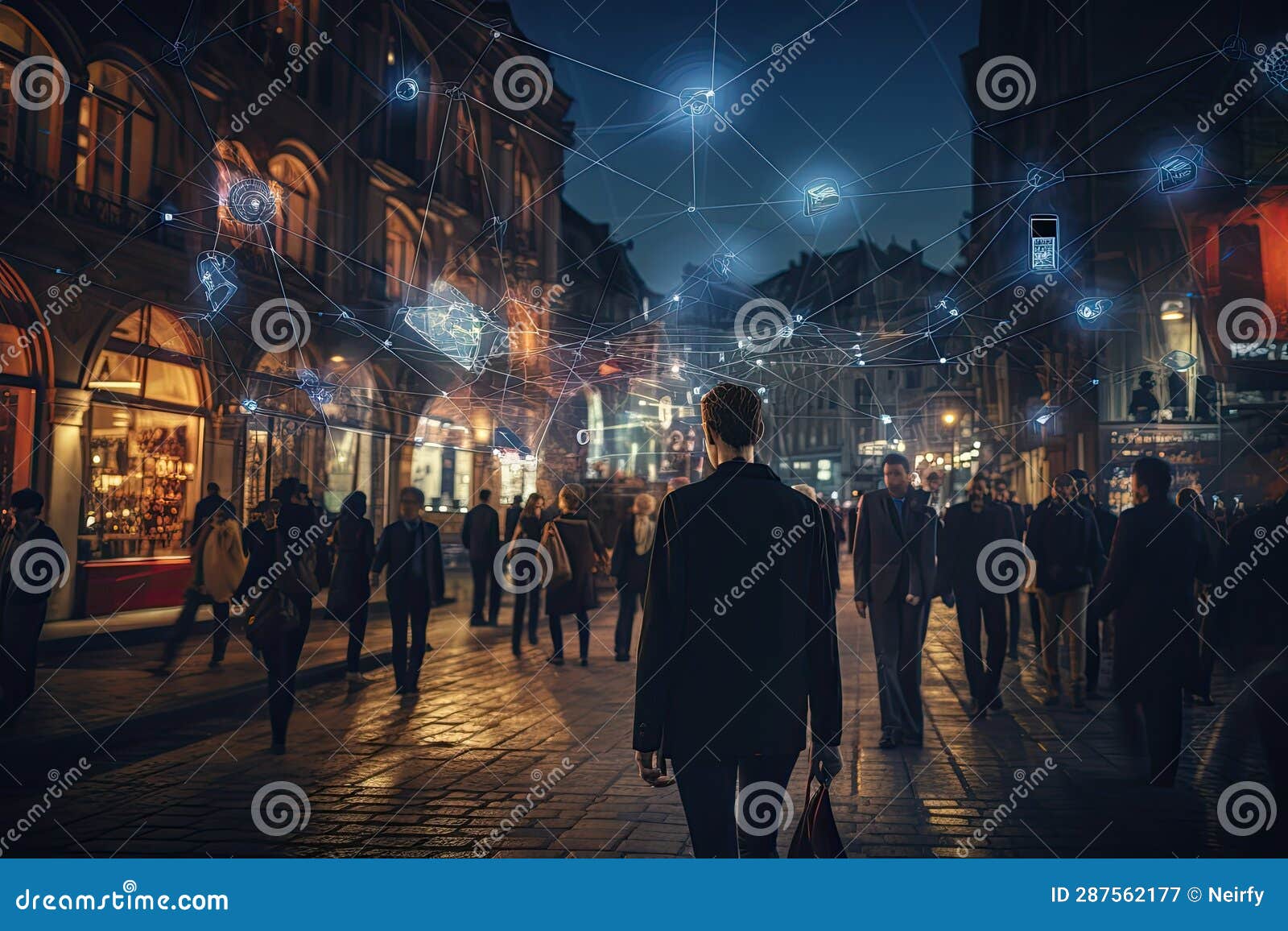 Facial Recognition System Detecting Face Stock Illustration ...