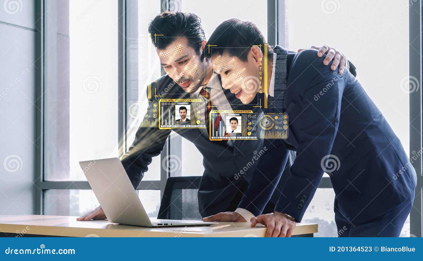 Facial Recognition Technology Scan and Detect People Face for ...