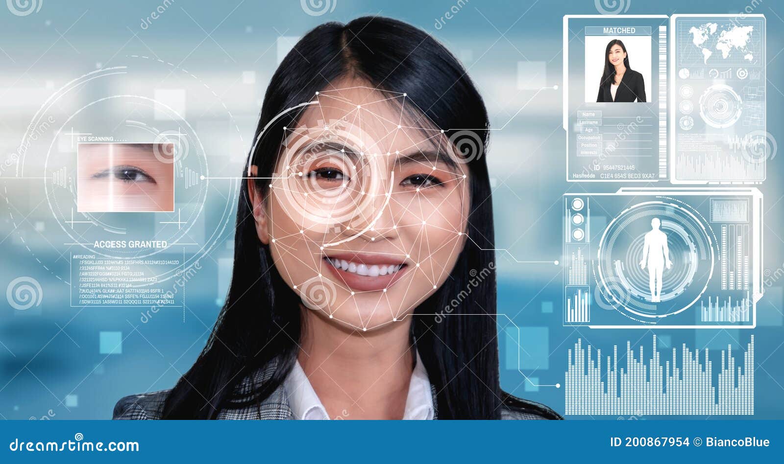 Technology Scan Eye For Security Or Identification Royalty-Free Stock ...