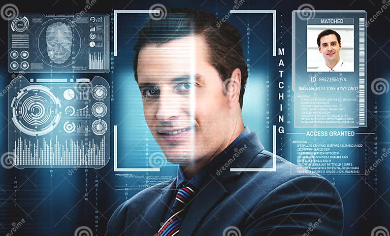 Facial Recognition Technology Scan and Detect People Face for ...